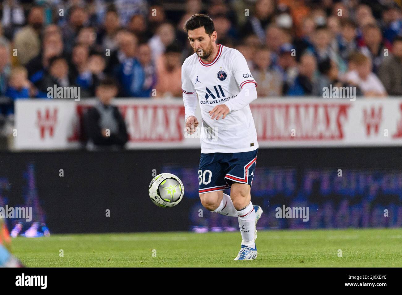 Strasbourg, France - April 29: Lionel Messi of Paris Saint Germain ...