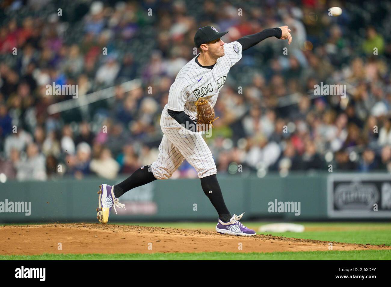 May 3 2022: Colorado pitcher Ty Blach (50) throws a pitch during the ...