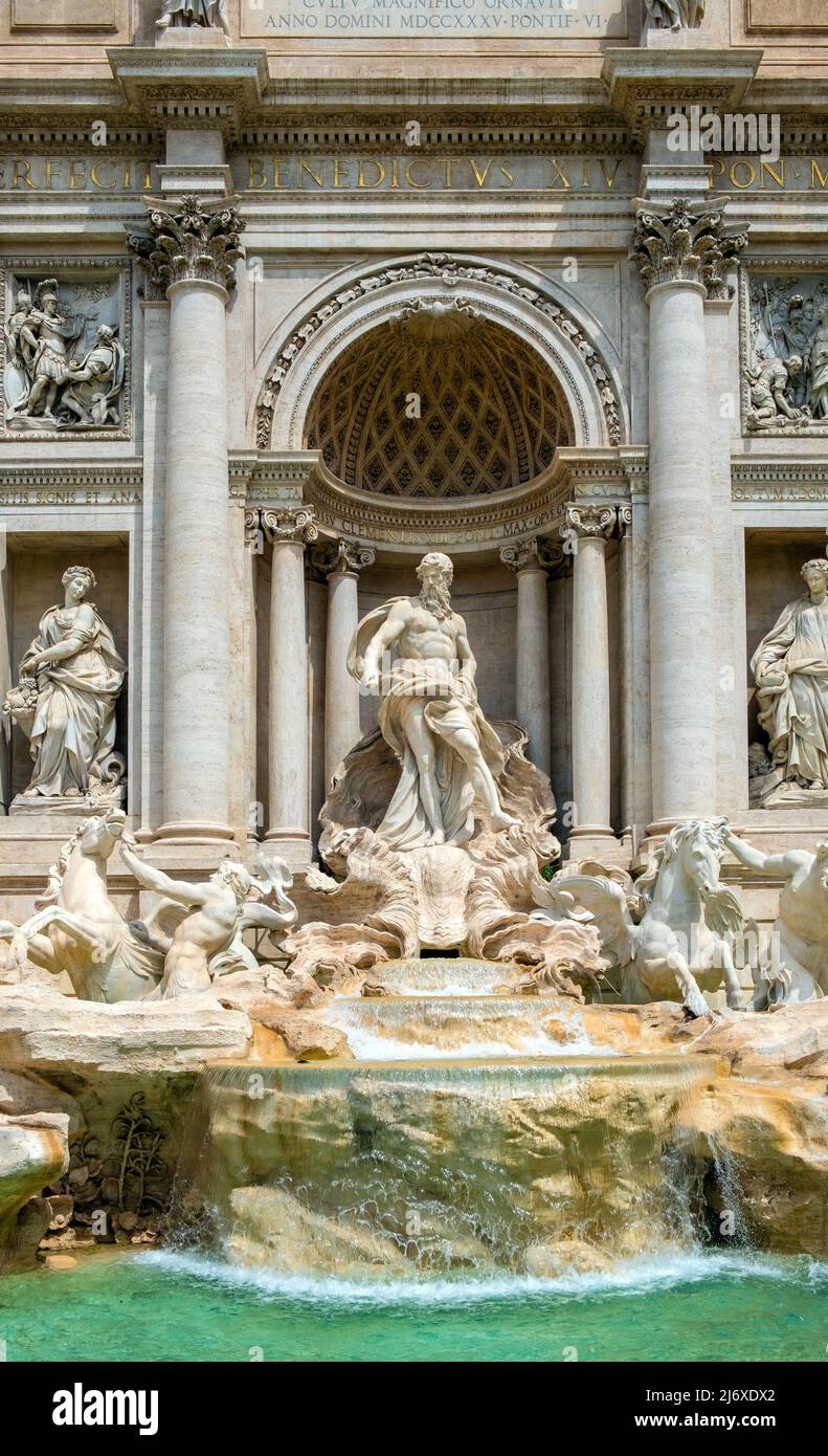 Rome, Italy - May 29, 2018: Fontana di Trevi Fountain by Nicola Salvi ...