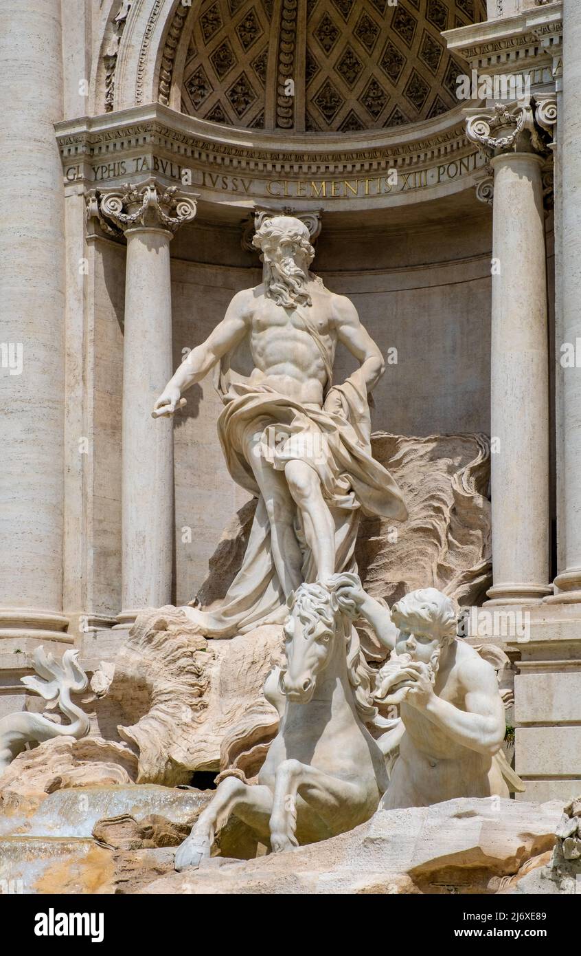 Rome, Italy - May 29, 2018: Mythical Oceanus and titan statues on ...