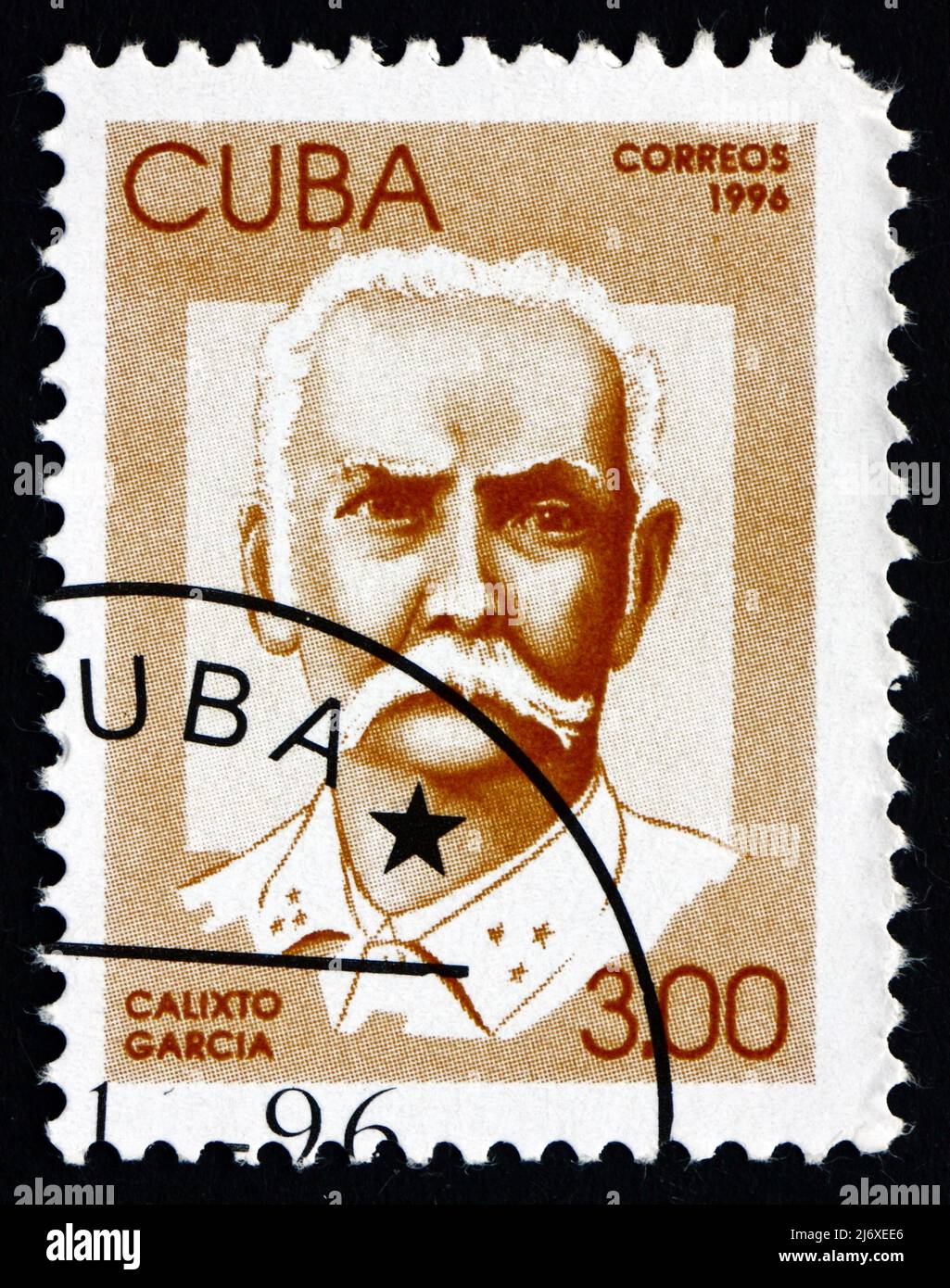 CUBA - CIRCA 1996: a stamp printed in the Cuba shows Calixto Garcia ...