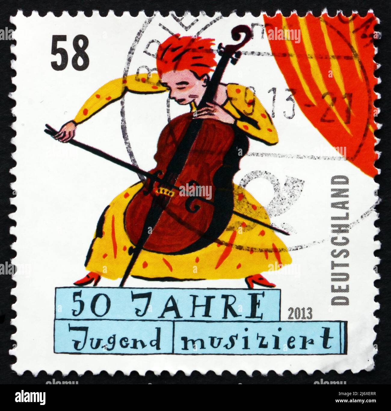 GERMANY - CIRCA 2013: a stamp printed in the Germany shows Young ...