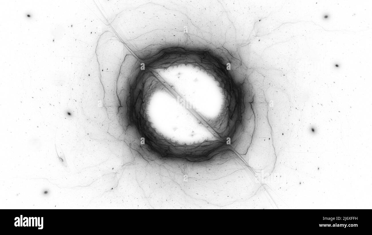 Accretion disk with dark matter and energy, computer generated abstract ...