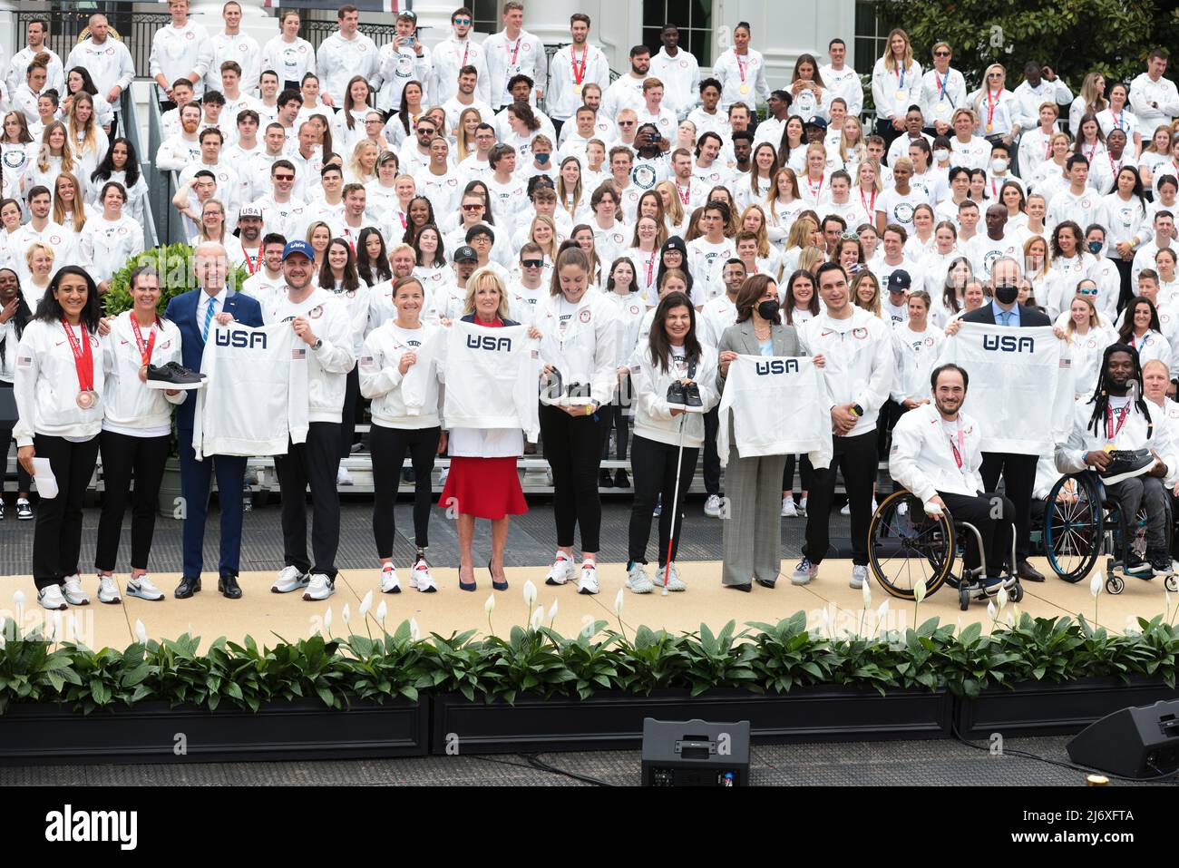 US President Joe Biden, First Lady Jill Biden, US Vice President Kamala ...