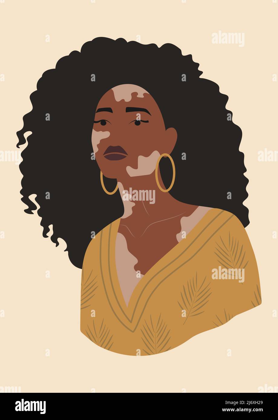 Young black body positive Stock Vector Images - Alamy