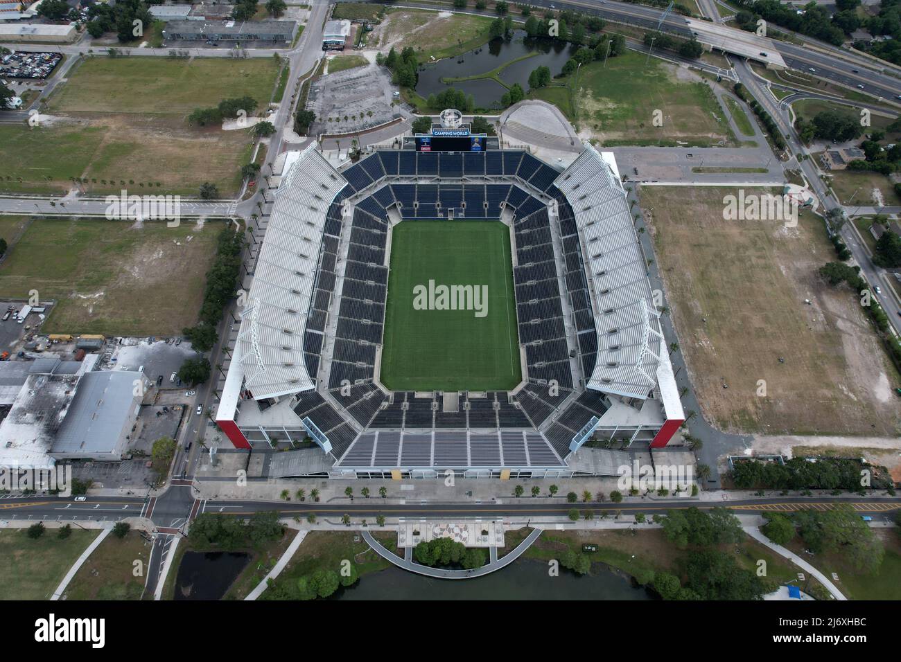An aerial view of Camping World Stadium, formerly known as Orlando ...