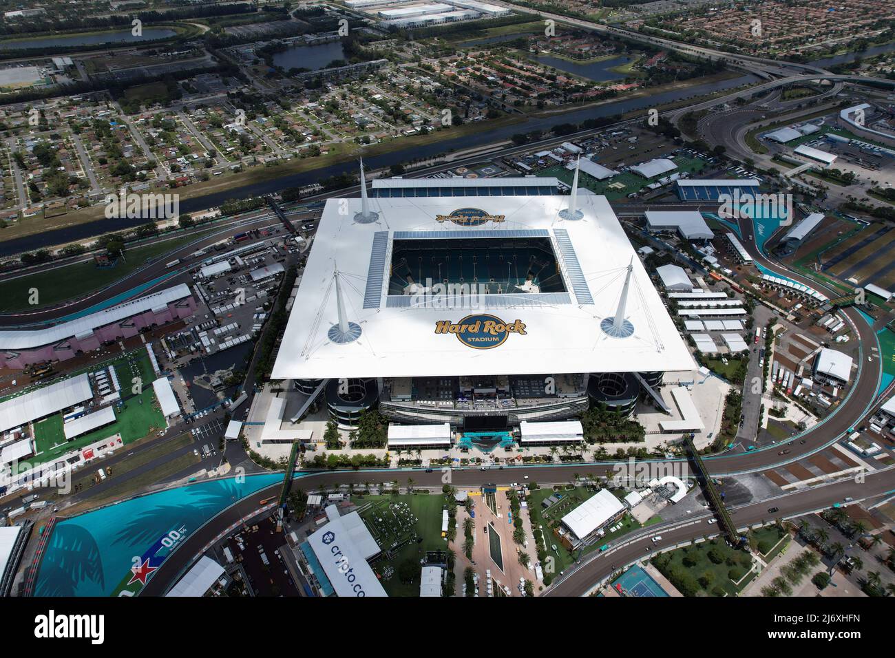 Aerial miami stadium hi-res stock photography and images - Alamy