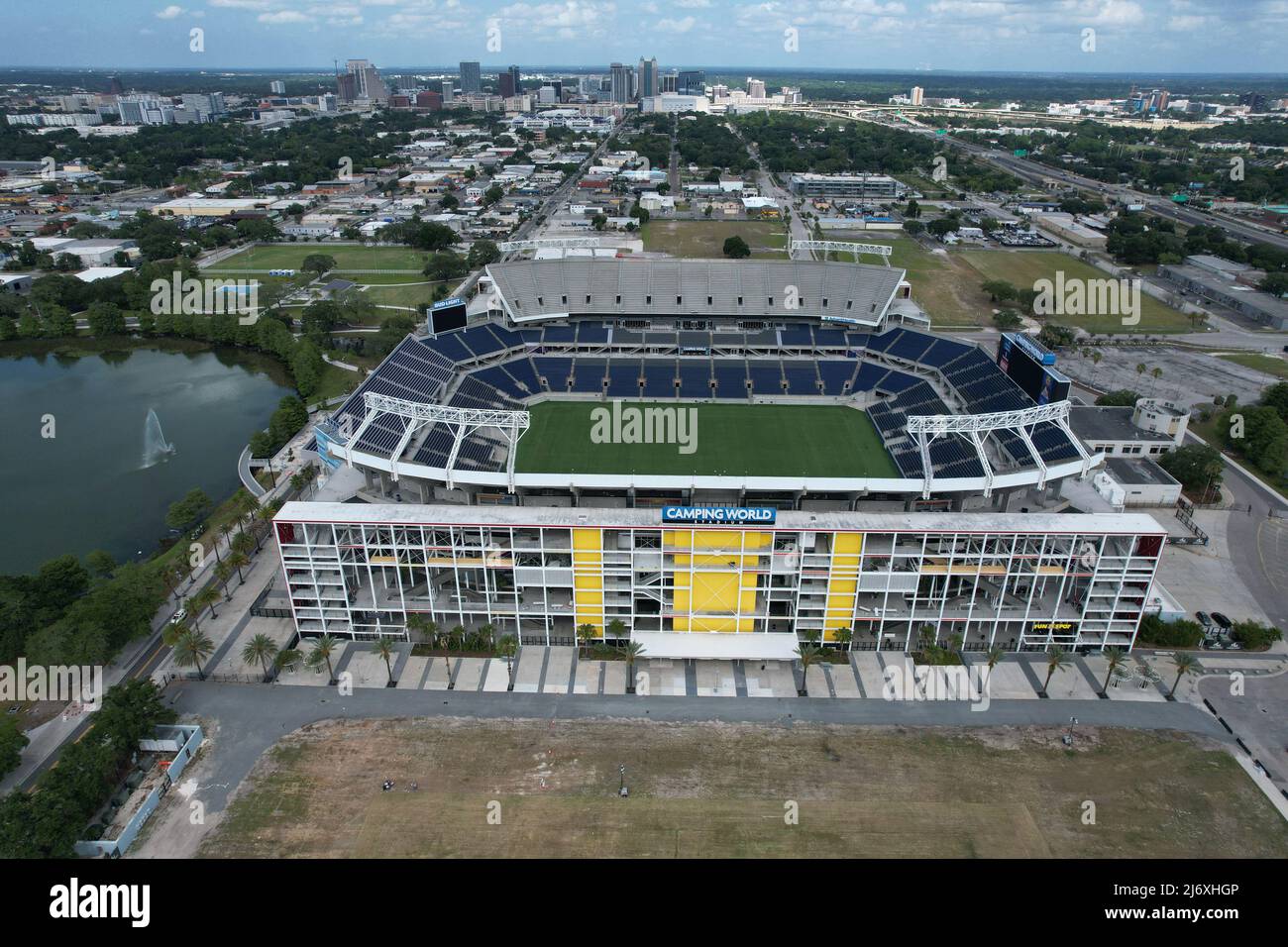An aerial view of Camping World Stadium, formerly known as Orlando ...