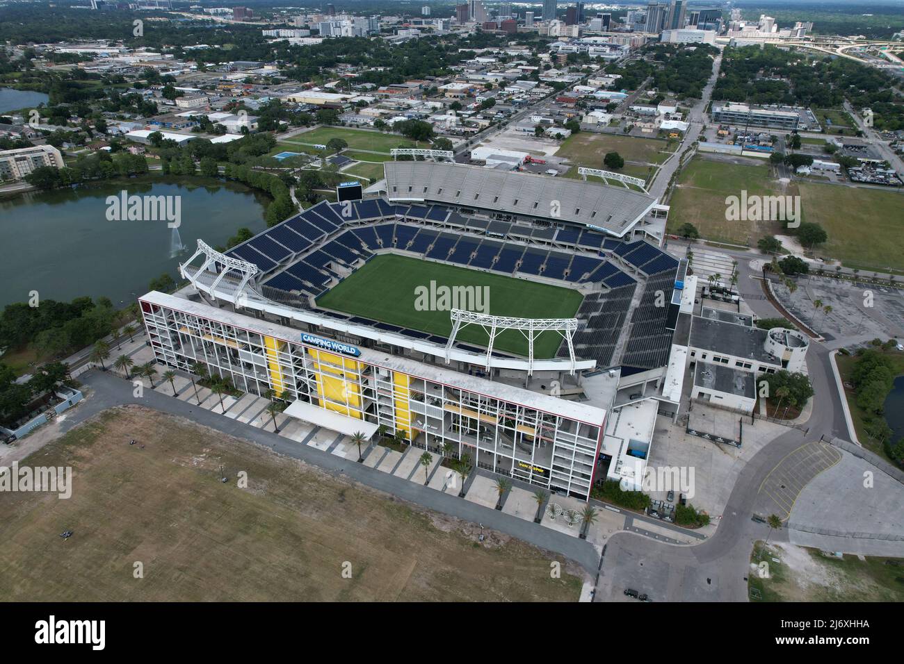 An aerial view of Camping World Stadium, formerly known as Orlando ...