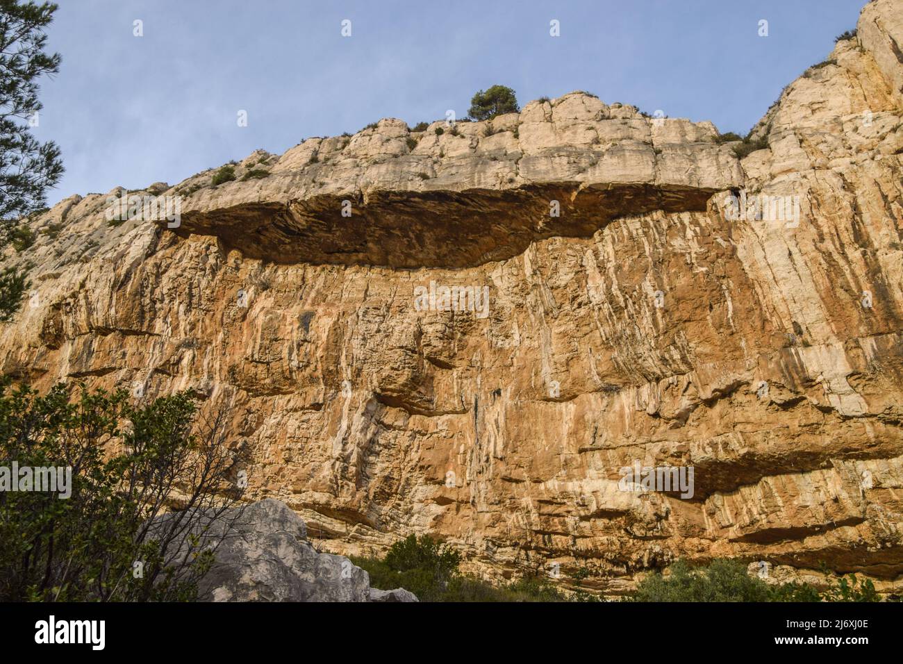 Rock formations in Calanques National Park next to Marseille, South of ...