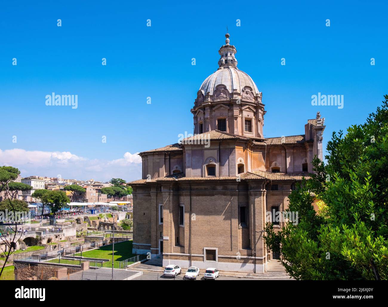 Rome, Italy - May 25, 2018: Santi Luca and Martina Martyrs church ...