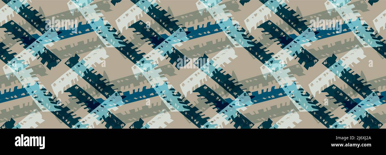 Modern coastal masculine stripe repeatable border pattern. Broken line ...