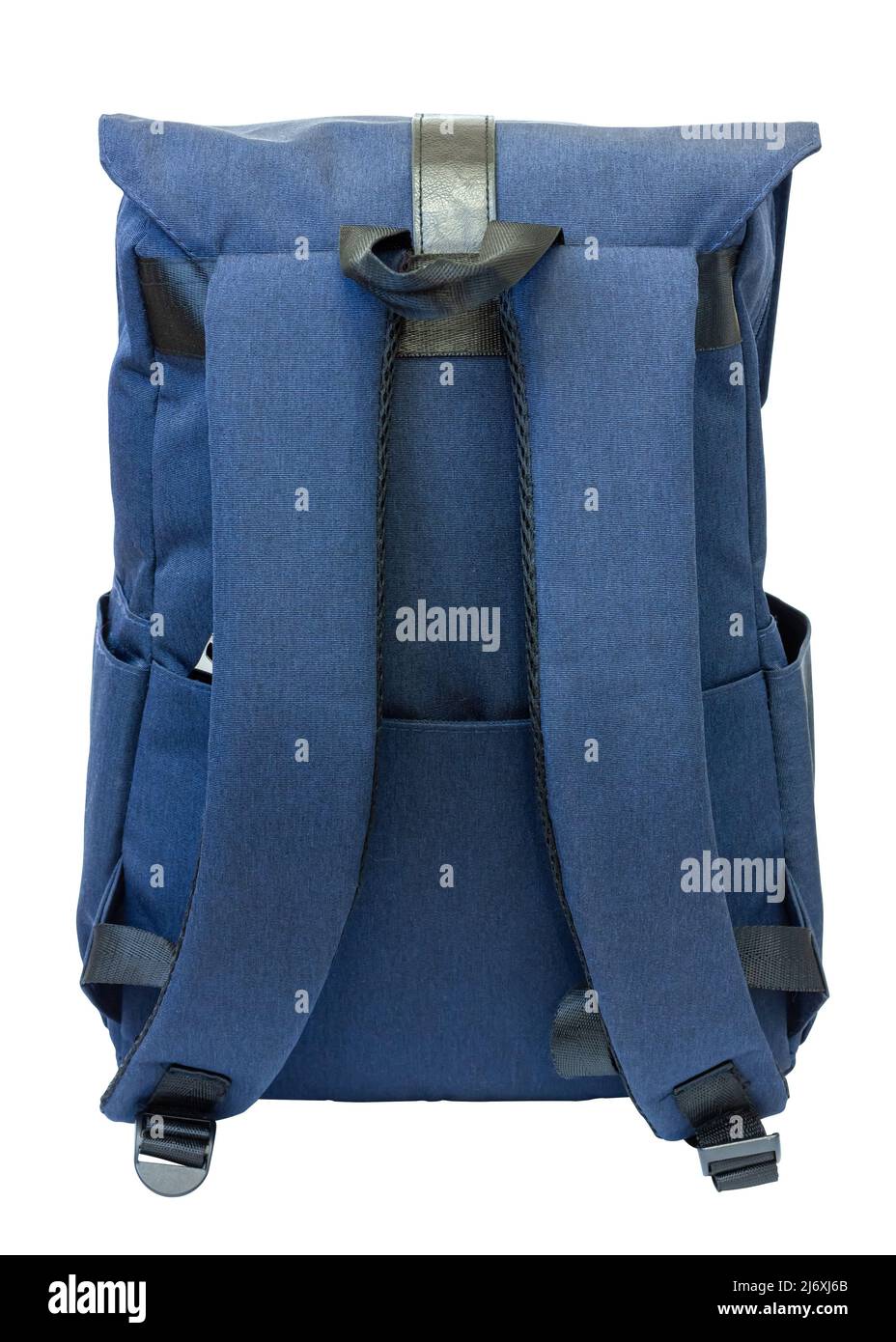 Backpack straps. City backpack in blue. Isolate on a white background ...