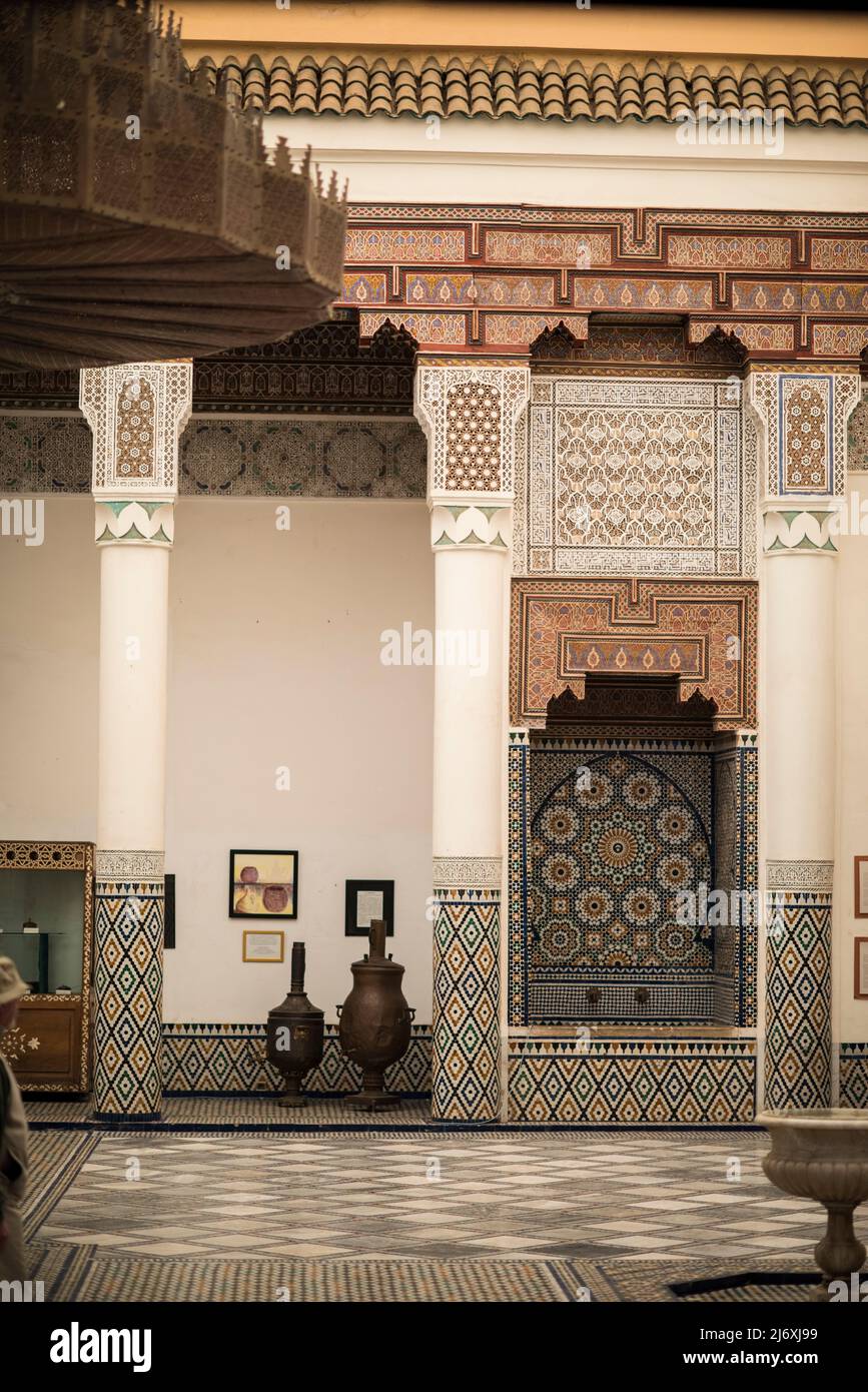 Marrakesh, Morocco - May 01,2022: The architecture of the old Medina ...