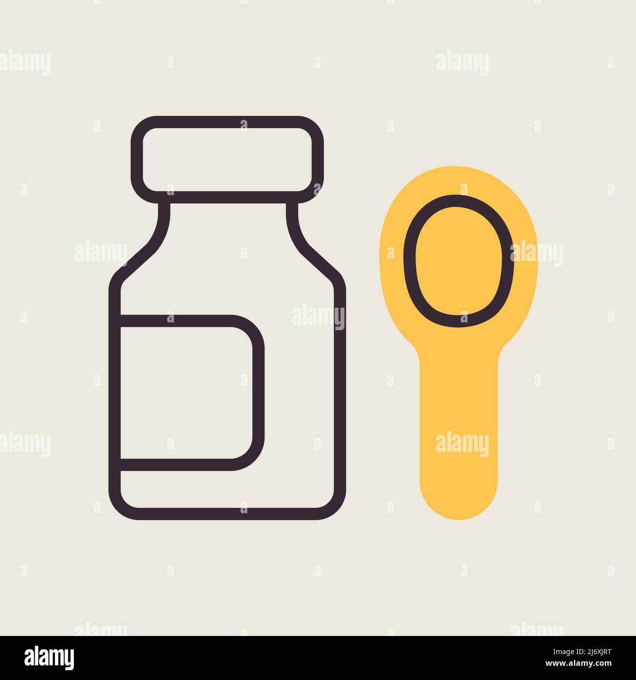 Syrup medicine bottle vector icon. Medicine and healthcare, medical ...