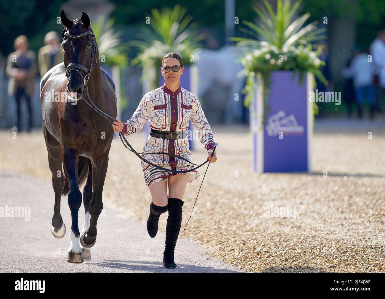 Tamra Smith and her horse Mai Baum are inspected by the Grand Jury ...