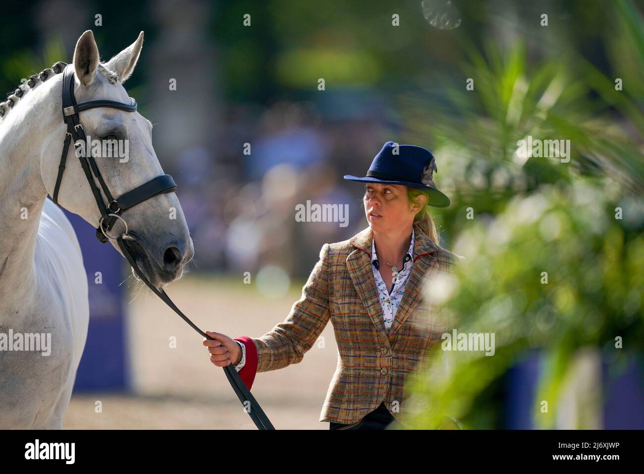 Kitty King and her horse Vendredi Biats are inspected by the Grand Jury ...