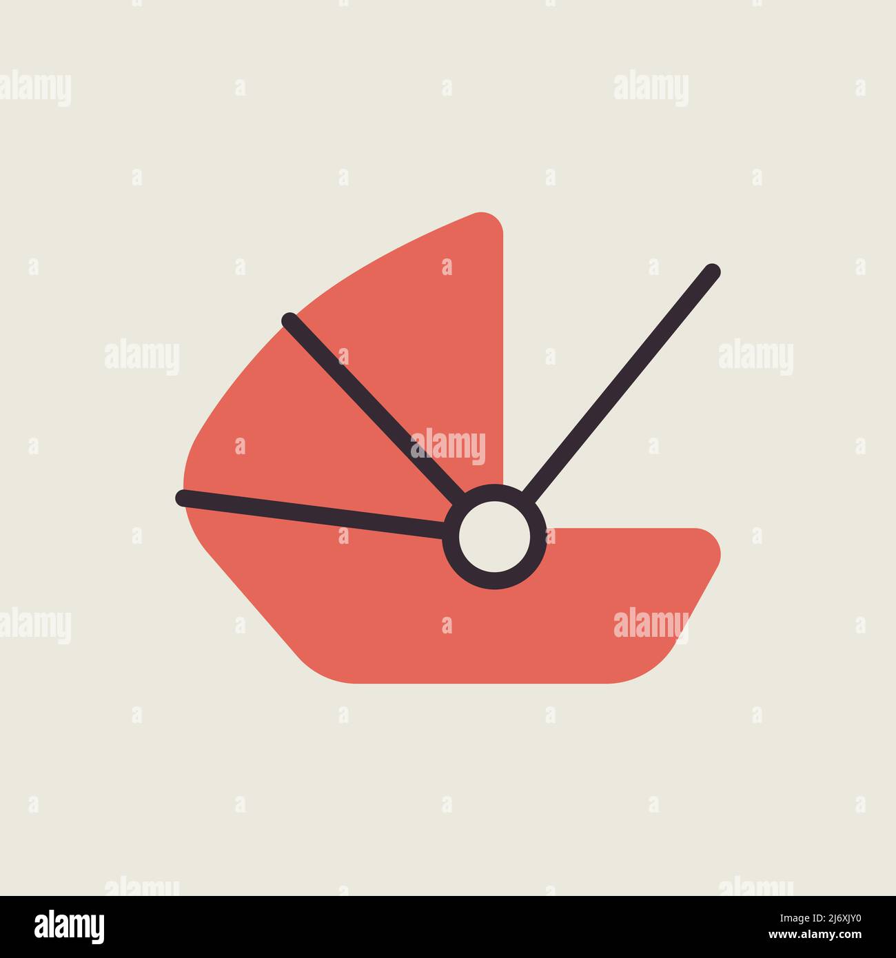 Carrycot baby vector isolated icon. Graph symbol for children and newborn babies web site and ...