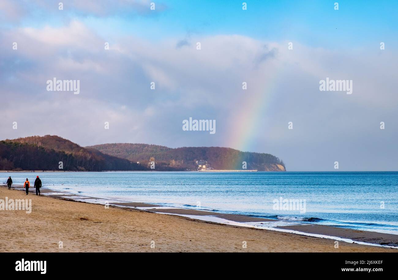 Gdynia, Poland - February 5, 2022: Panoramic winter view of Baltic sea ...