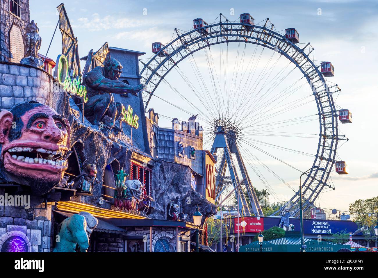 Wien, Vienna: Prater amusement park (Wurstelprater), Ferris Wheel ...