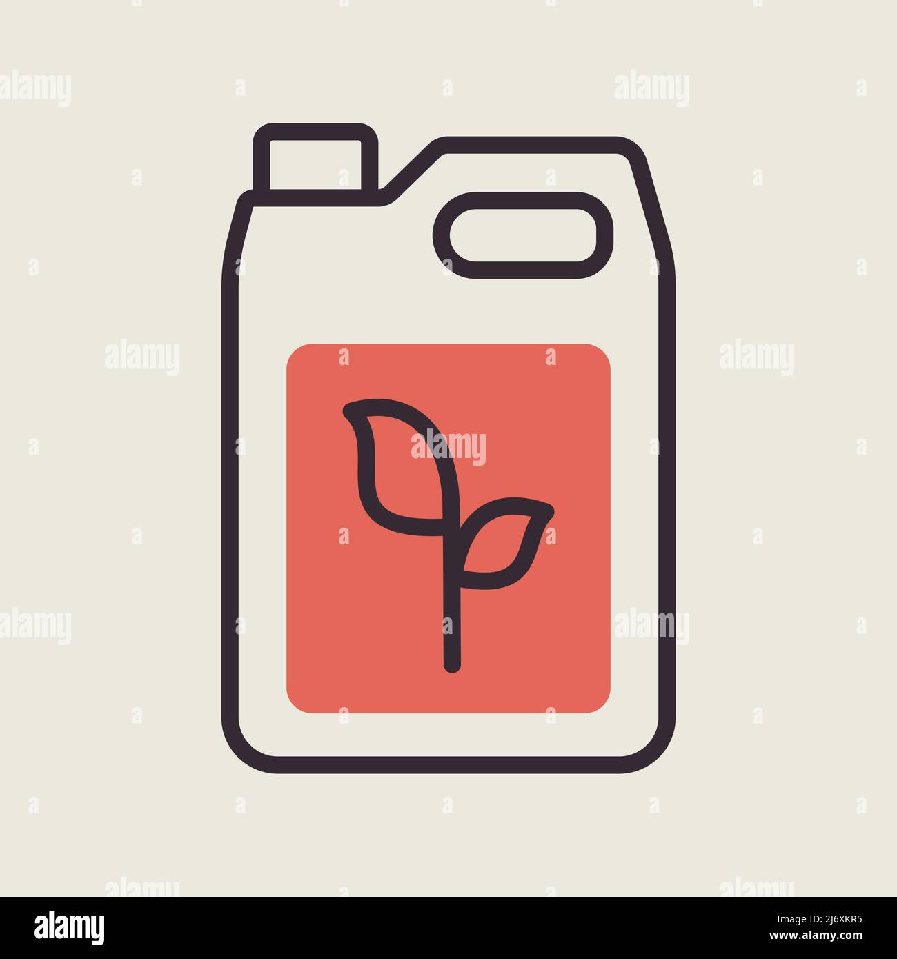 Canister of plant fertilizers vector icon. Chemical fertilization of ...