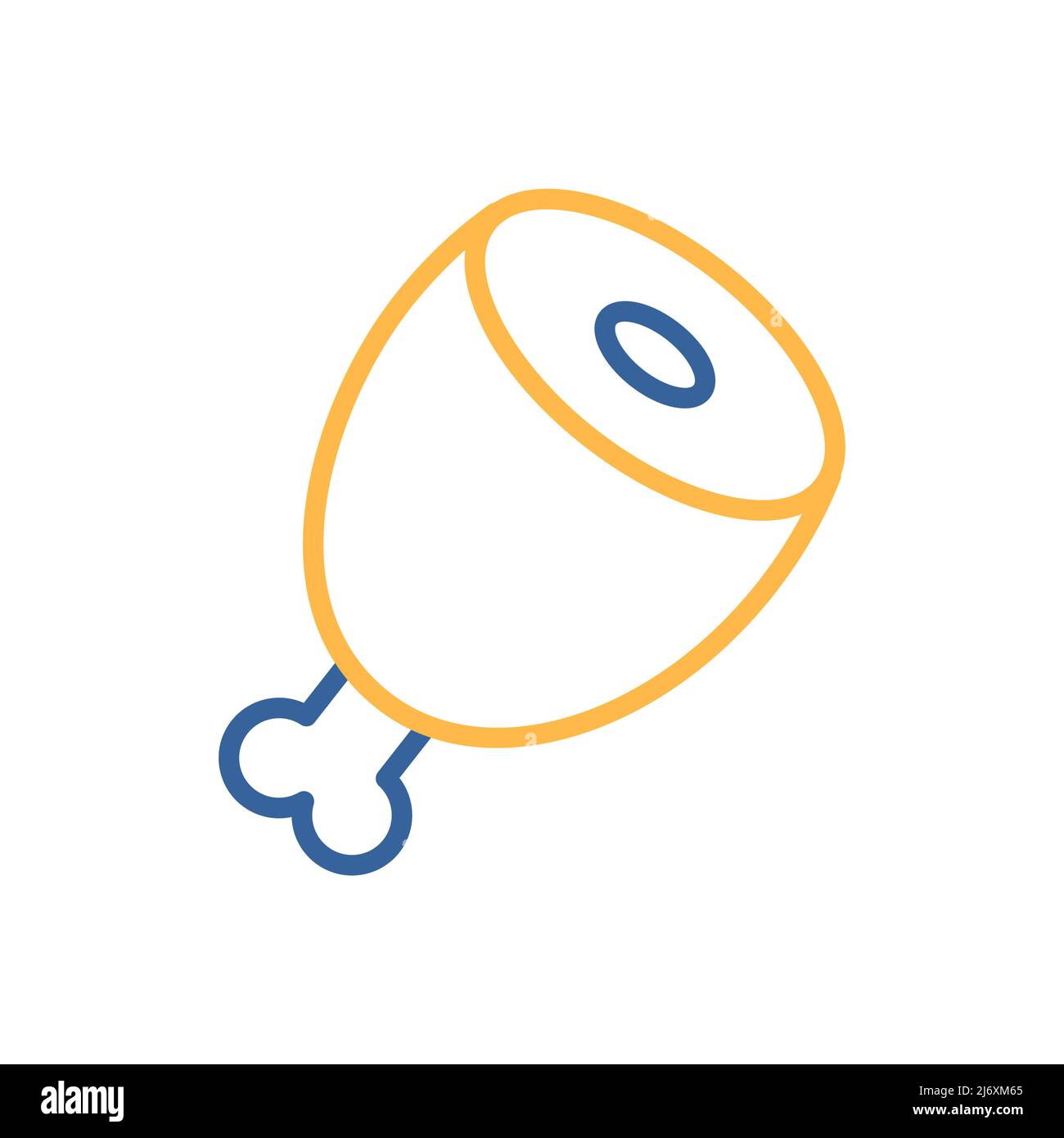 Meat leg isolated icon. Farm animal sign. Graph symbol for your web ...