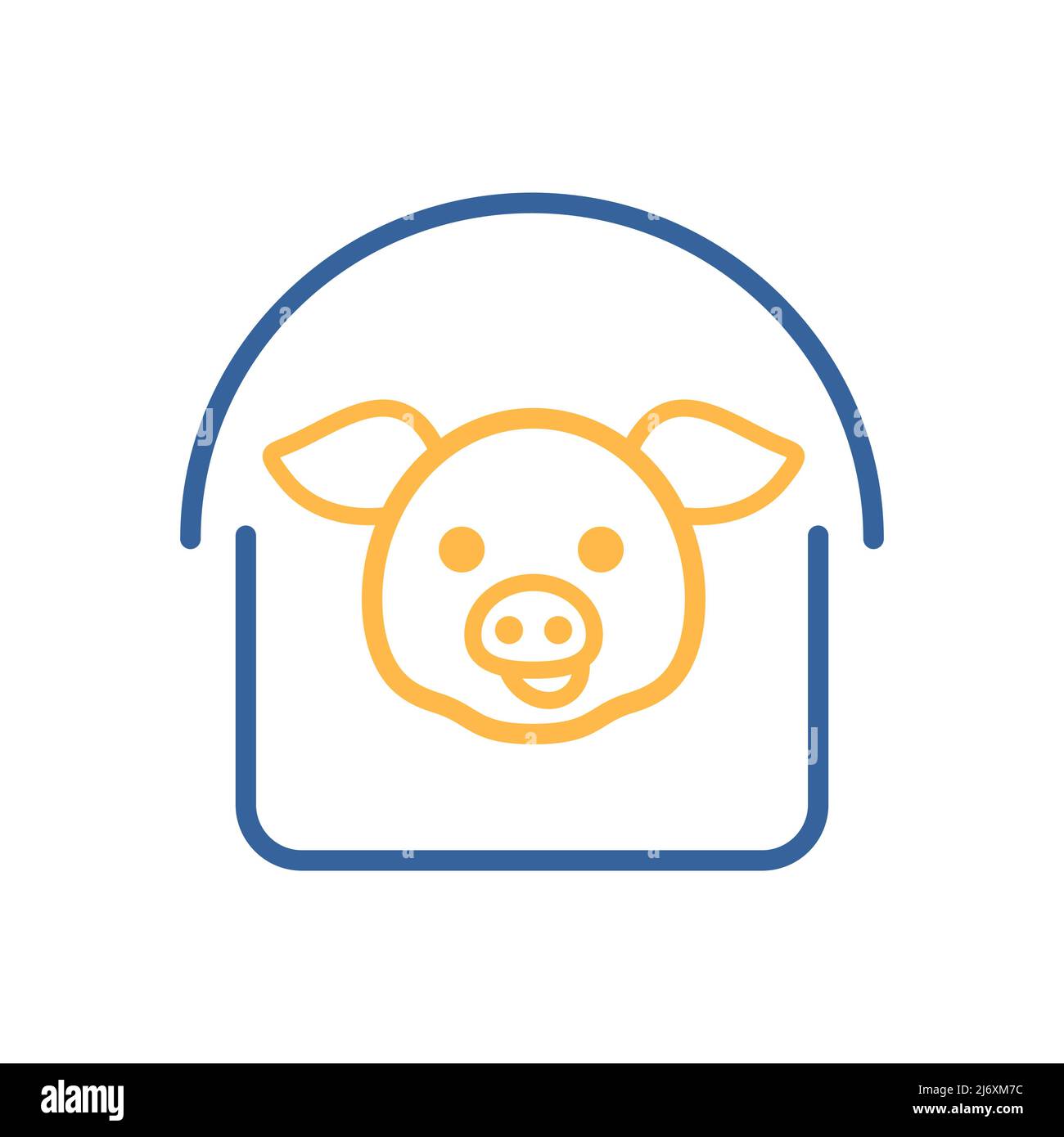Pigsty isolated icon. Farm animal sign. Graph symbol for your web site ...
