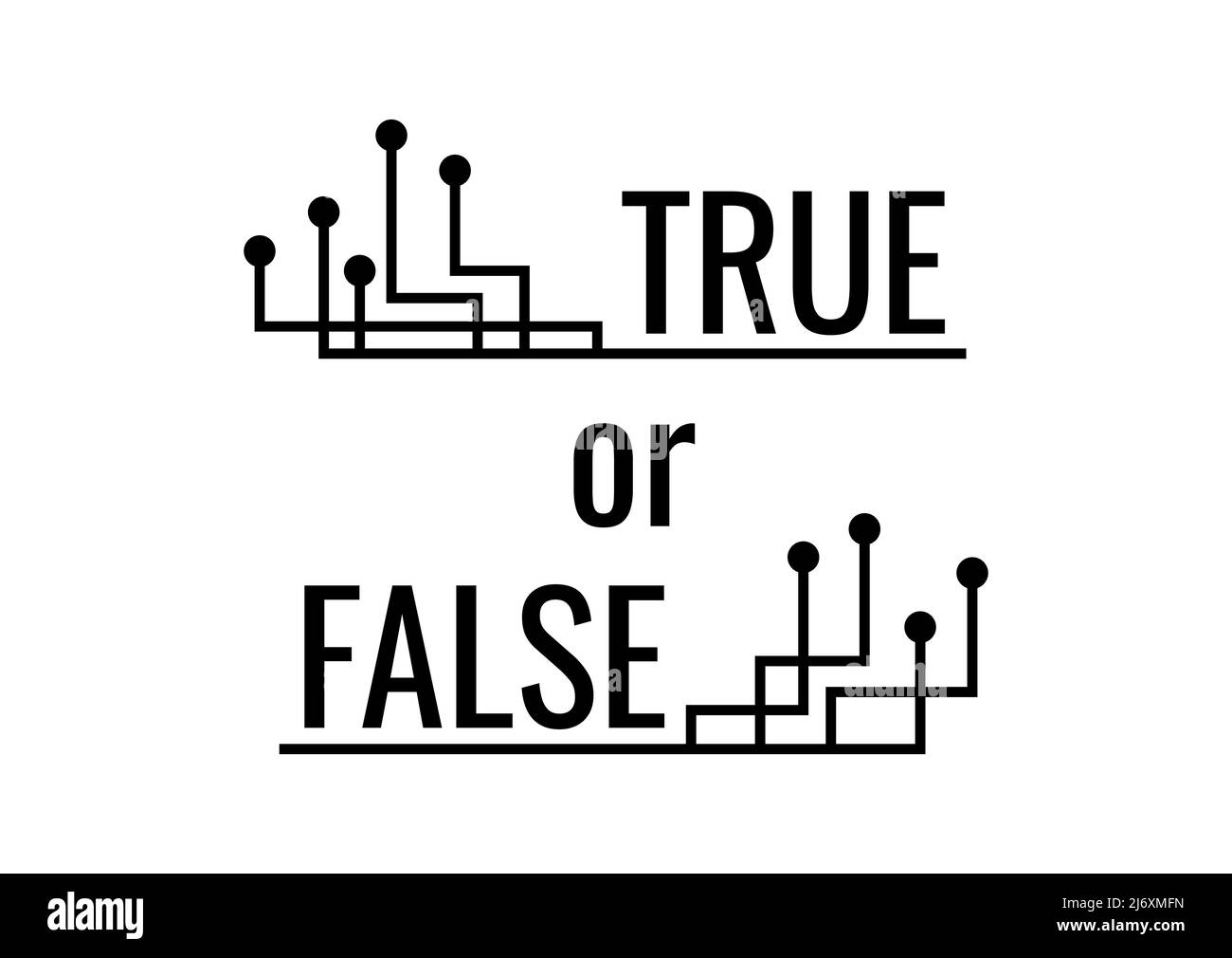 True false Black and White Stock Photos & Images - Alamy