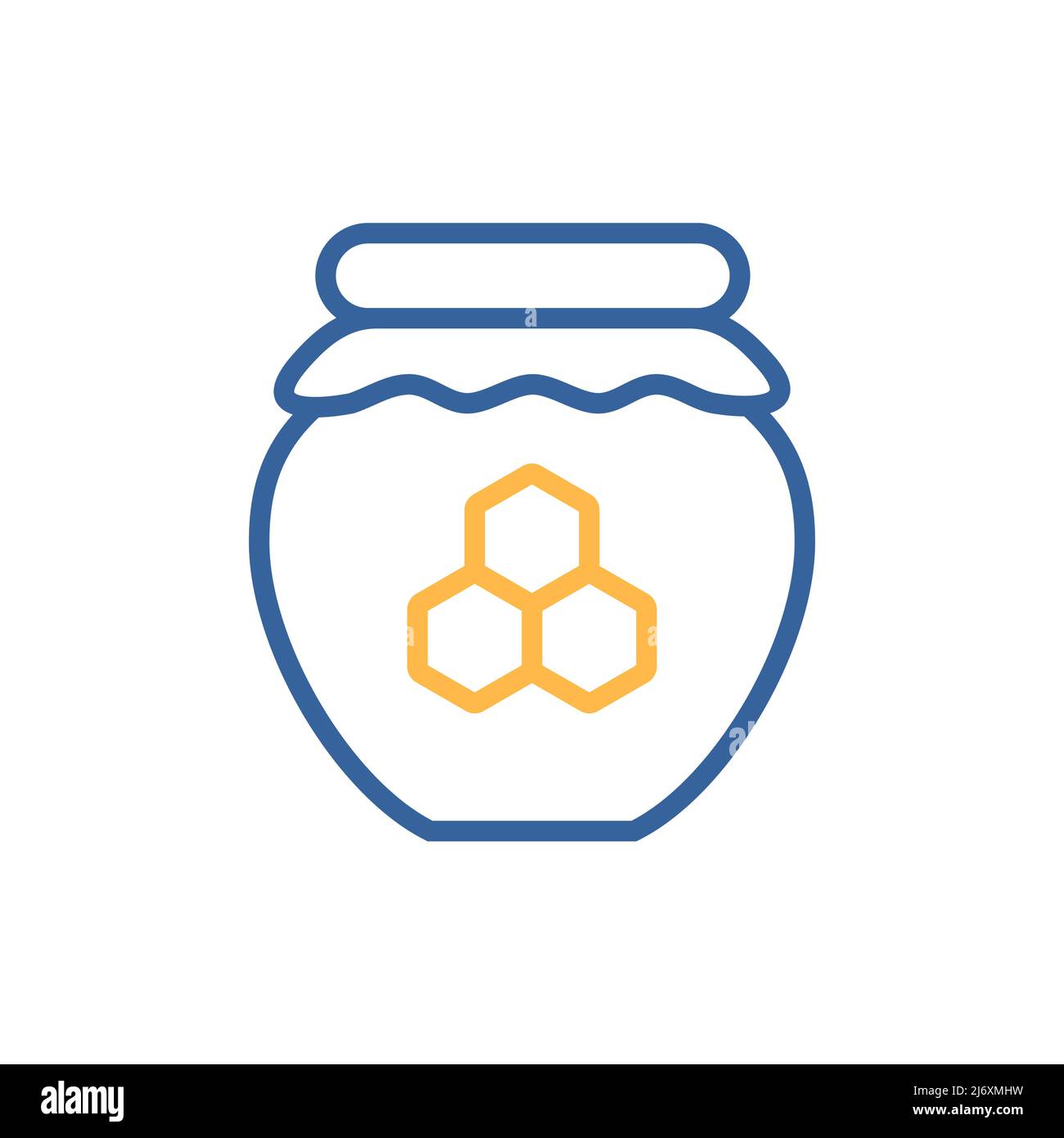 Jar with honey isolated icon. Farm animal sign. Graph symbol for your ...