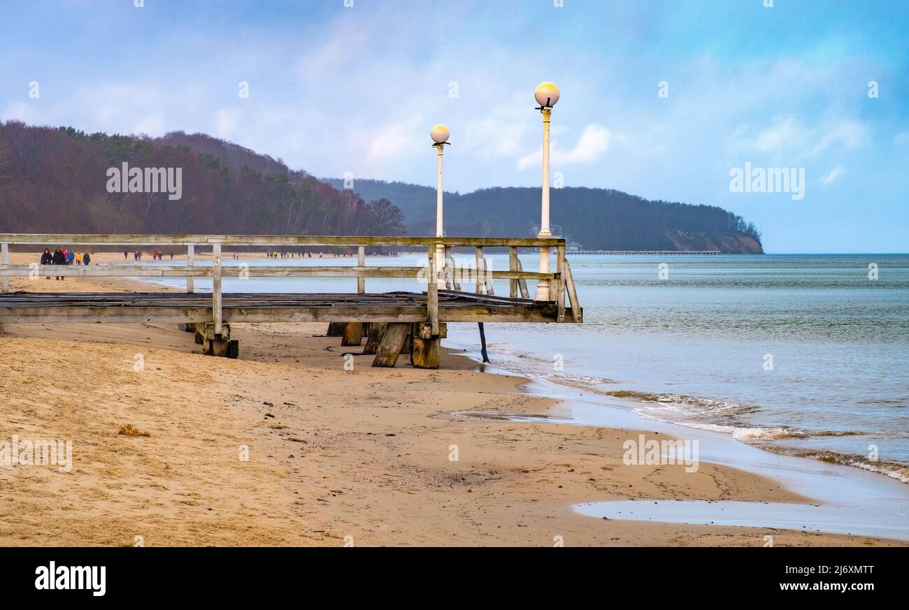 Gdynia, Poland - February 5, 2022: Panoramic winter view of Baltic sea ...
