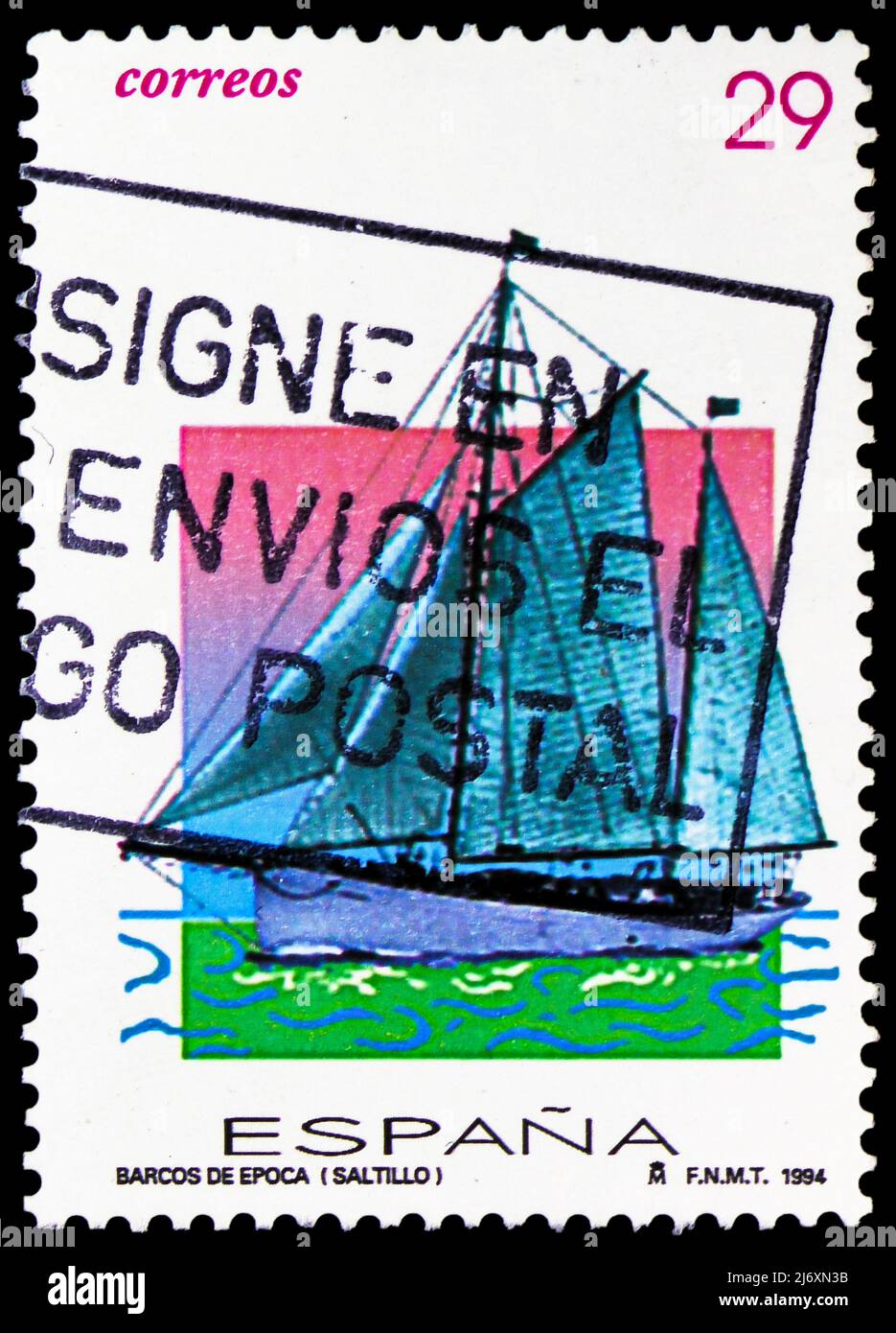 MOSCOW, RUSSIA - MARCH 27, 2022: Postage stamp printed in Spain shows ...