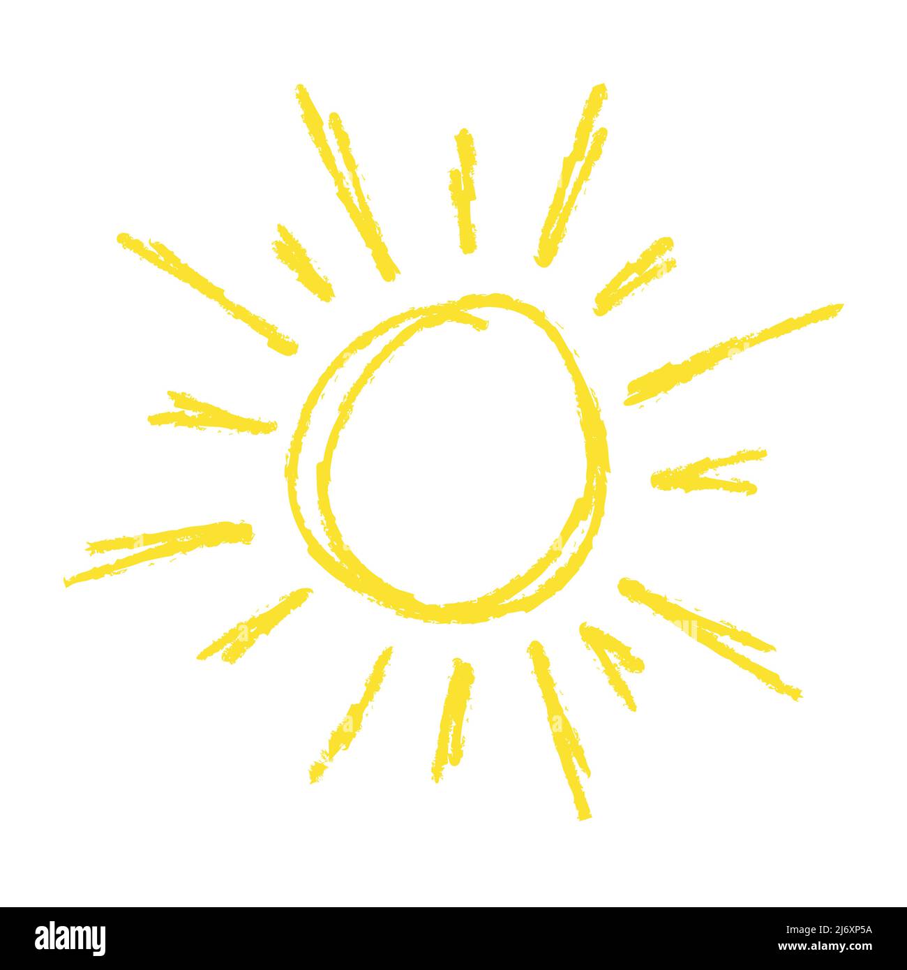Sun crayon drawing Cut Out Stock Images & Pictures - Alamy