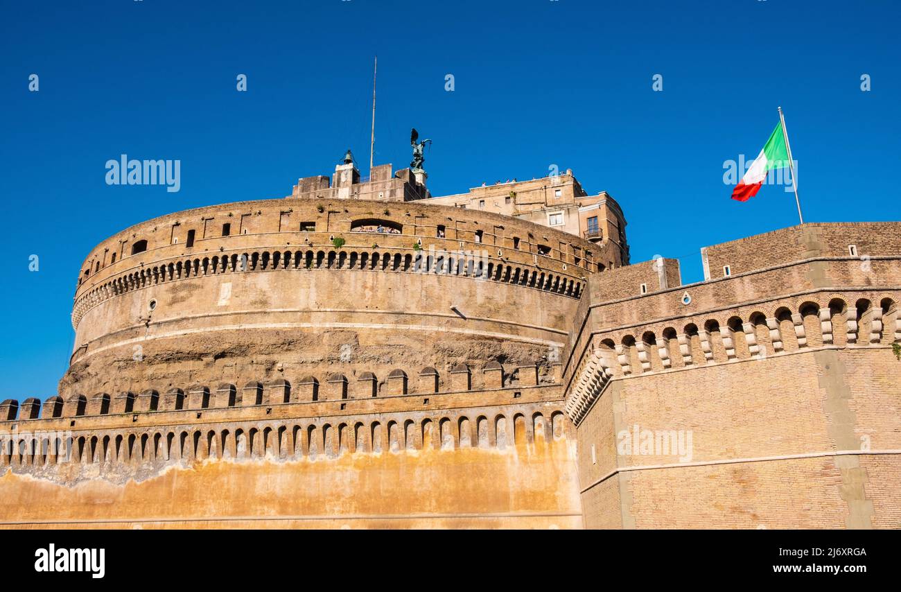 Rome, Italy - May 25, 2018: Castel Sant'Angelo fortress, Castle of the ...