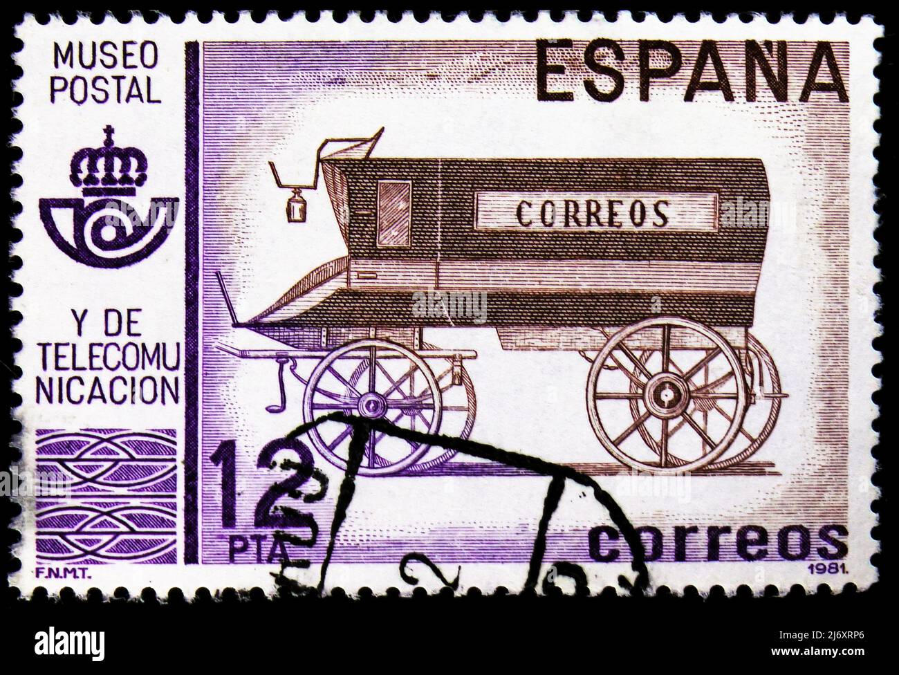 MOSCOW, RUSSIA - MARCH 27, 2022: Postage stamp printed in Spain shows ...