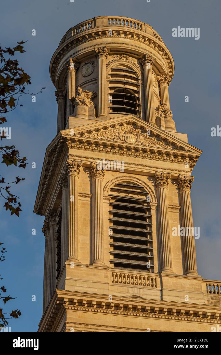 The northern bell tower of Saint-Sulpice Church Stock Photo - Alamy