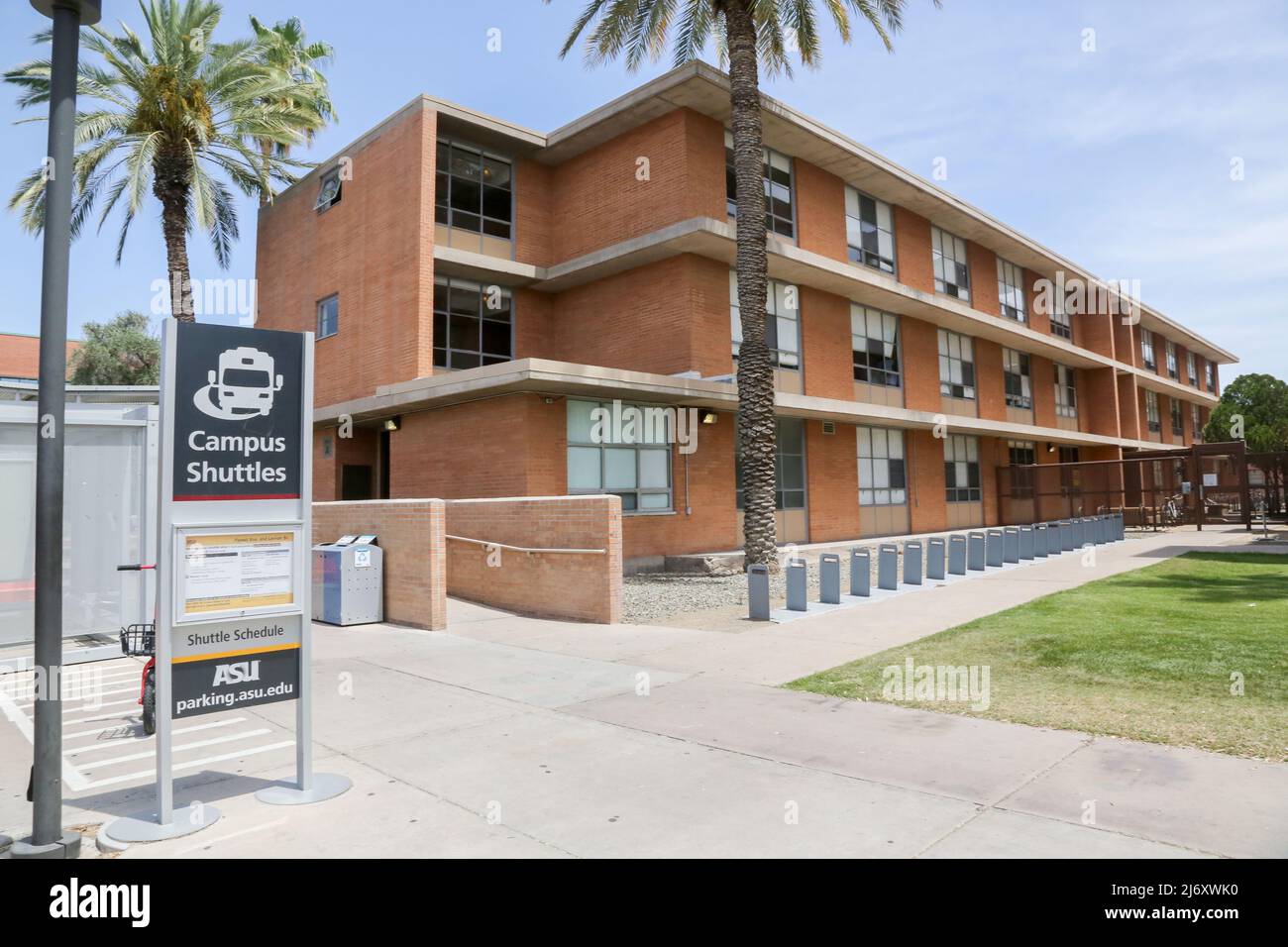 Arizona State University main campus buildings as seen here in Tempe ...