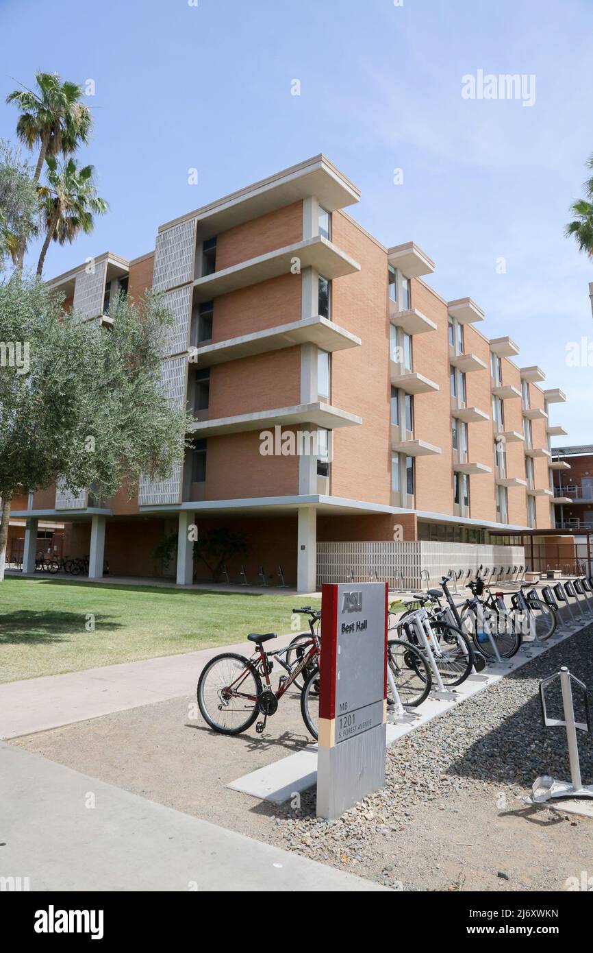 Arizona State University main campus buildings as seen here in Tempe ...