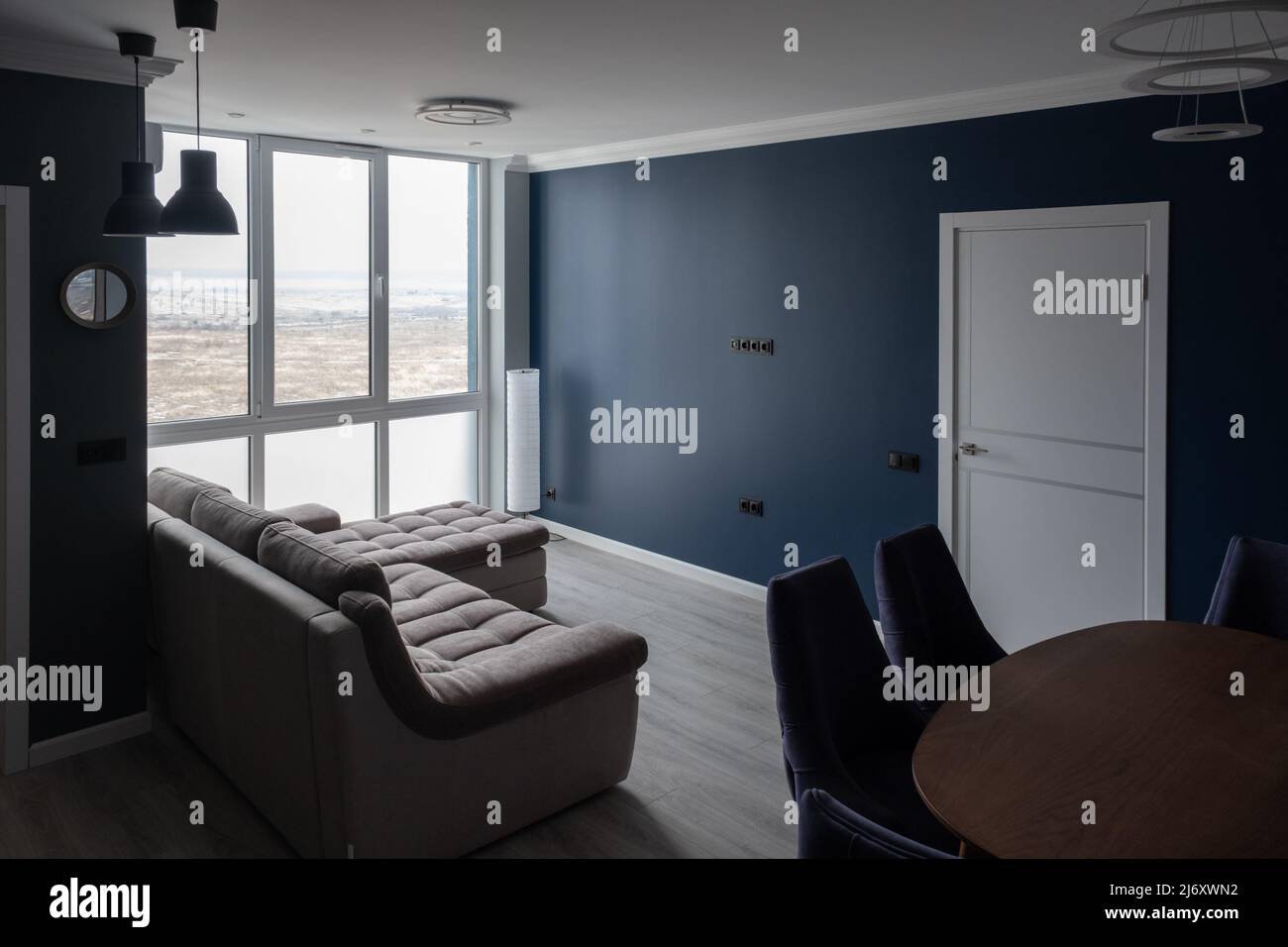 Stylish living room interior design Stock Photo - Alamy