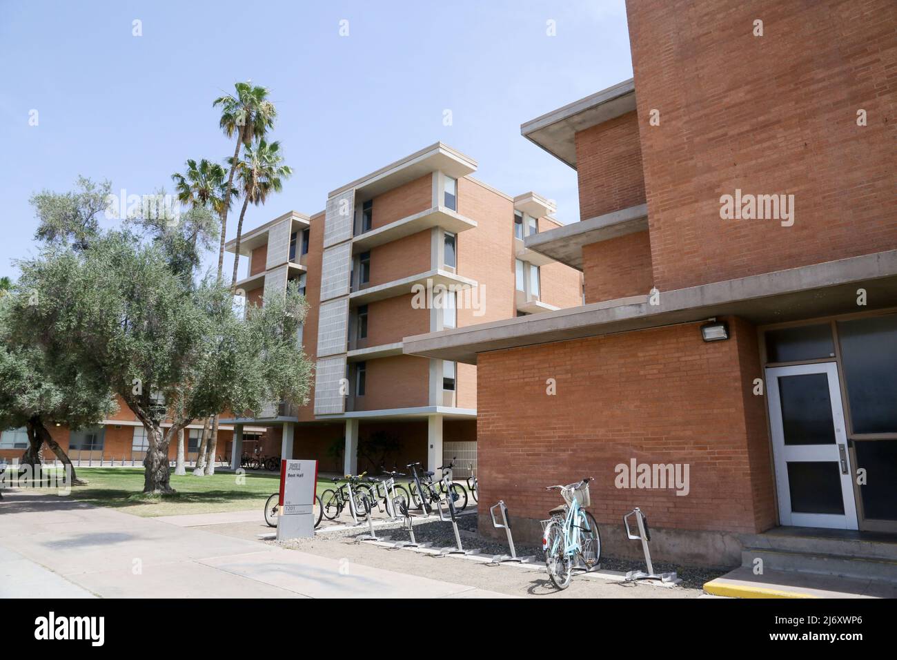 Arizona State University main campus buildings as seen here in Tempe ...