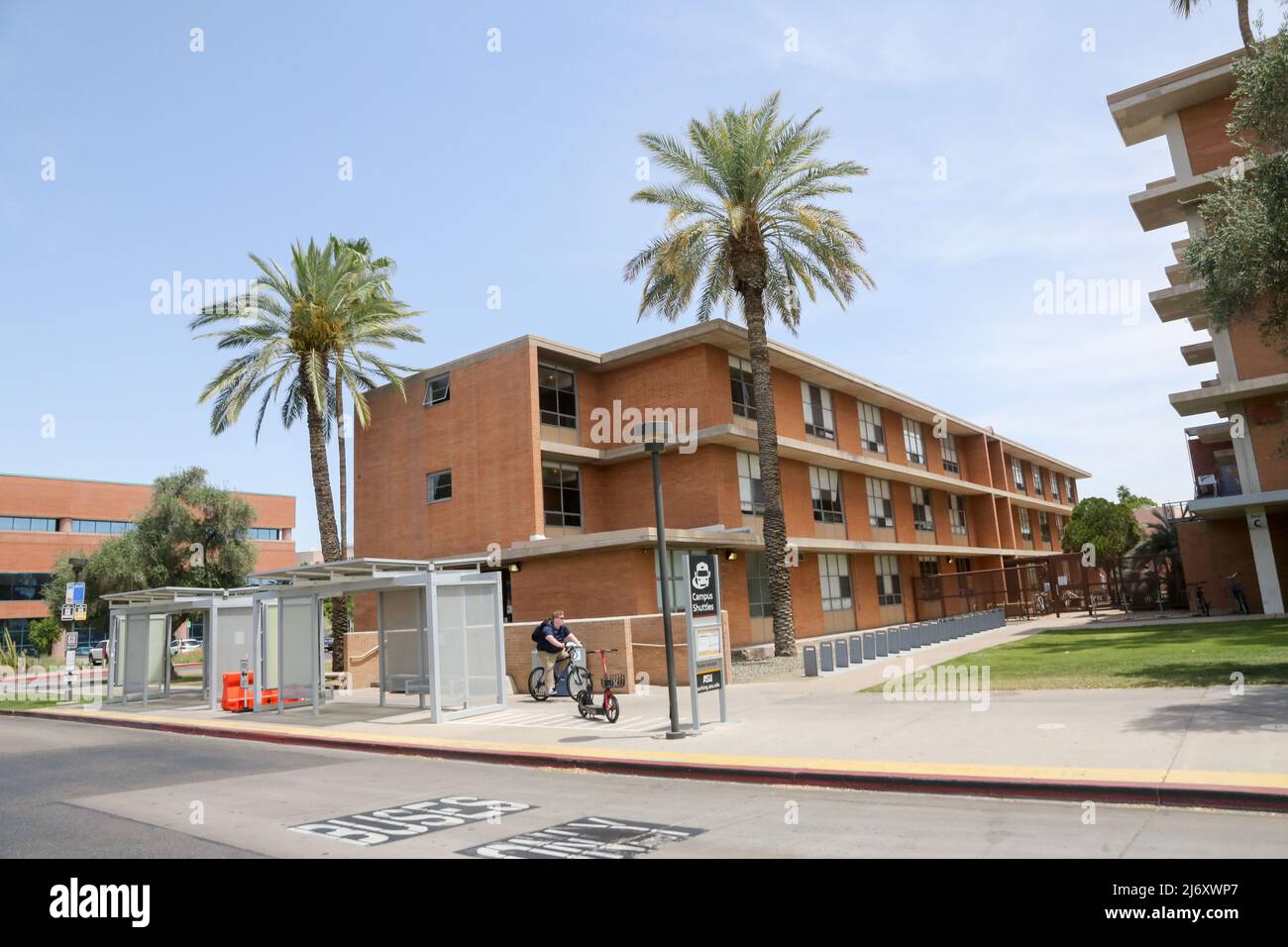 Arizona State University main campus buildings as seen here in Tempe ...