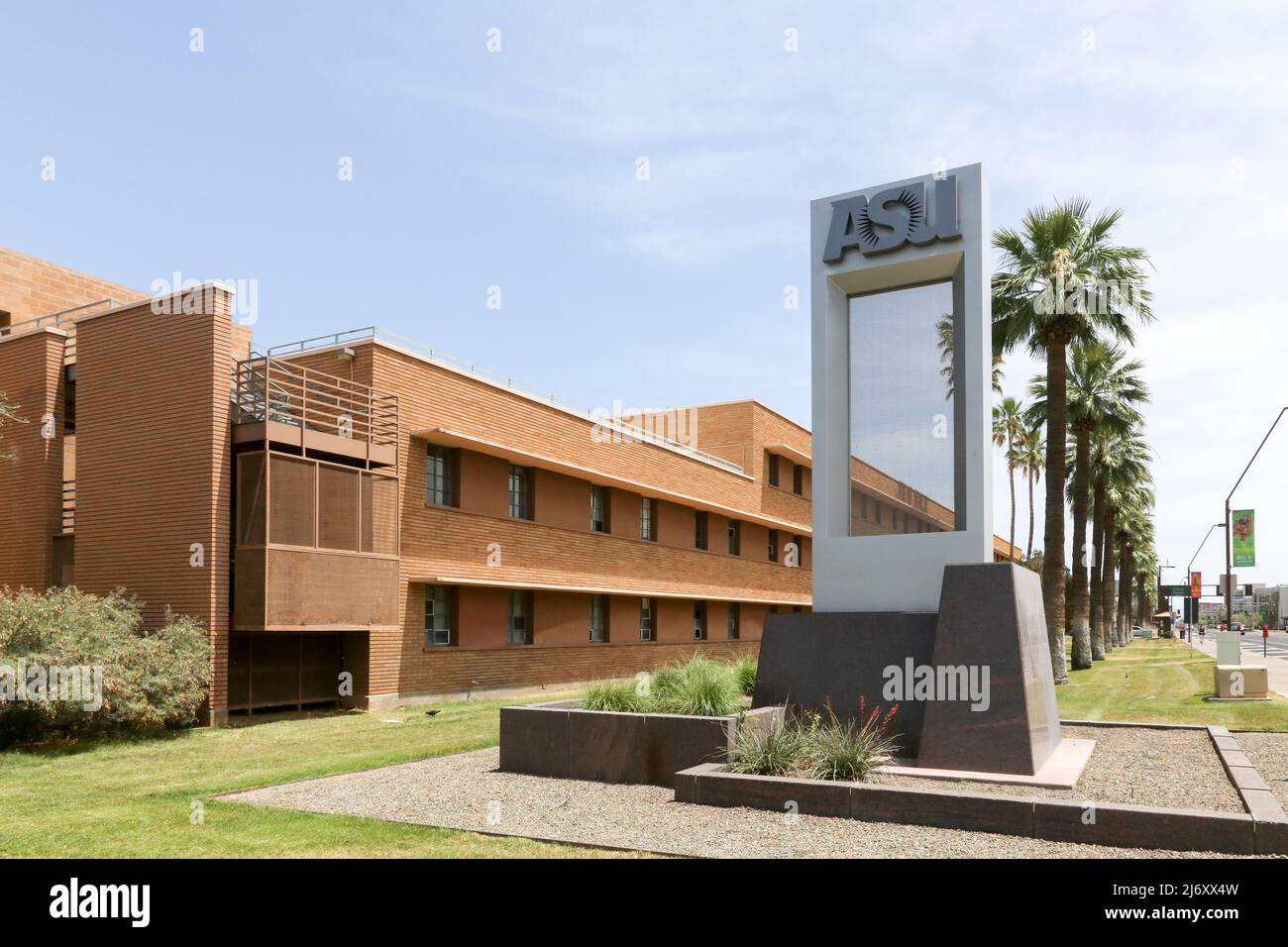 Arizona State University main campus buildings as seen here in Tempe ...