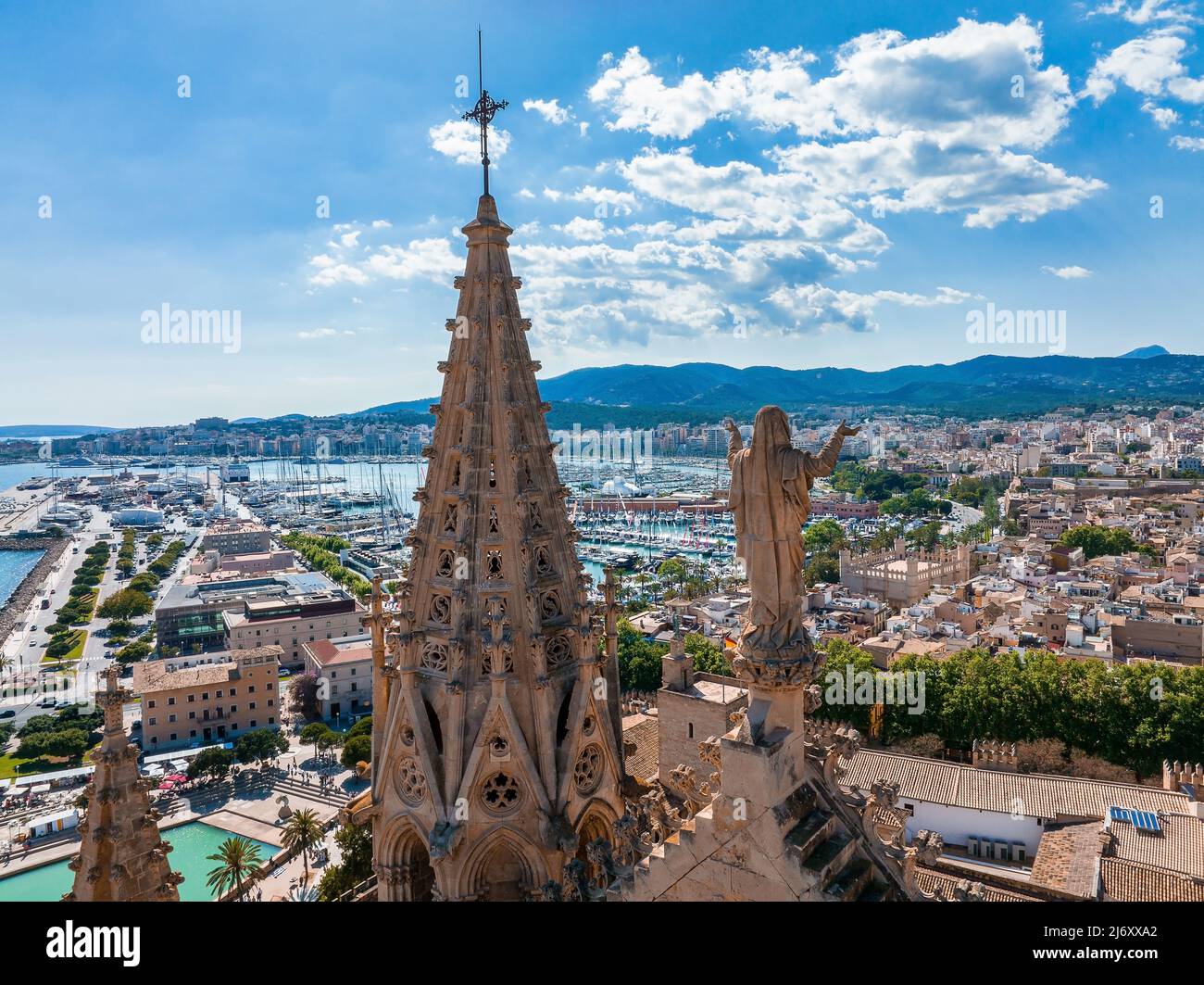 Gothic medieval cathedral of Palma de Mallorca in Spain Stock Photo - Alamy