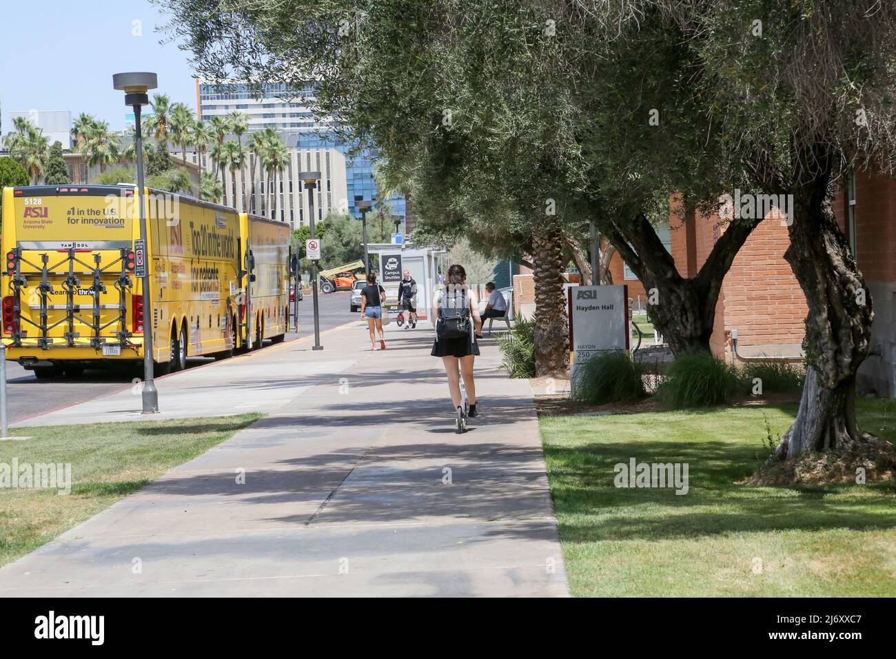Arizona State University main campus buildings as seen here in Tempe ...