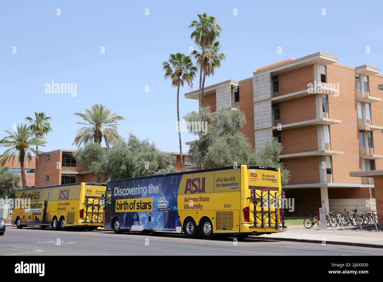 Arizona State University main campus buildings as seen here in Tempe ...