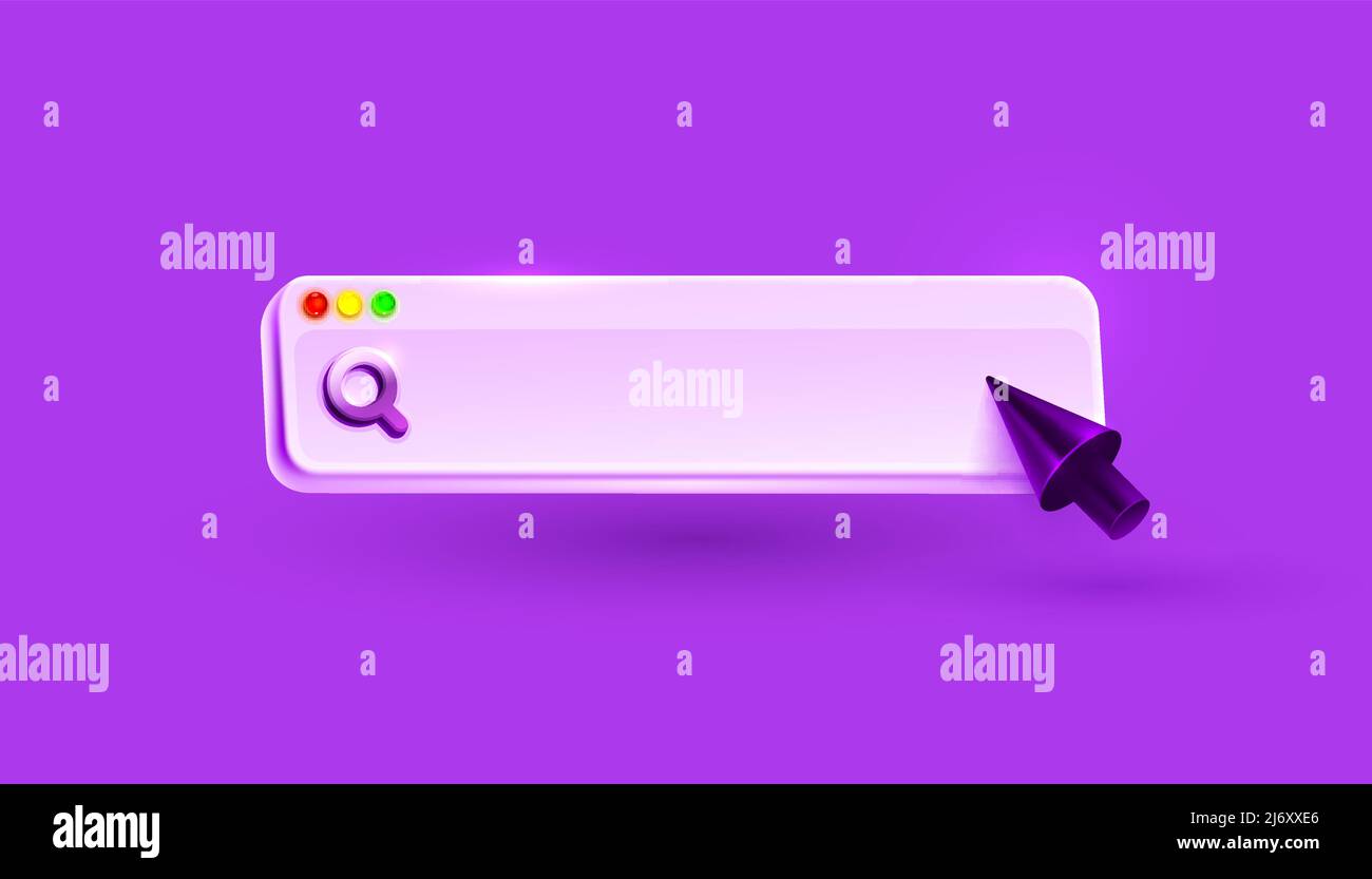 Search web banner, browse network, frame address menu. Vector ...