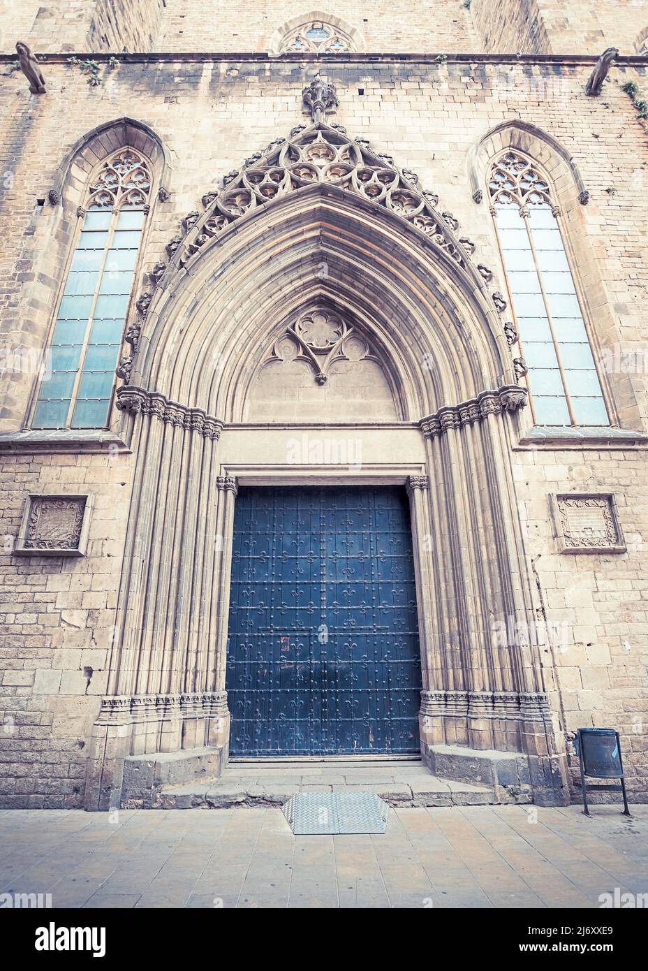 Blue Steel Church Door Stock Photo - Alamy