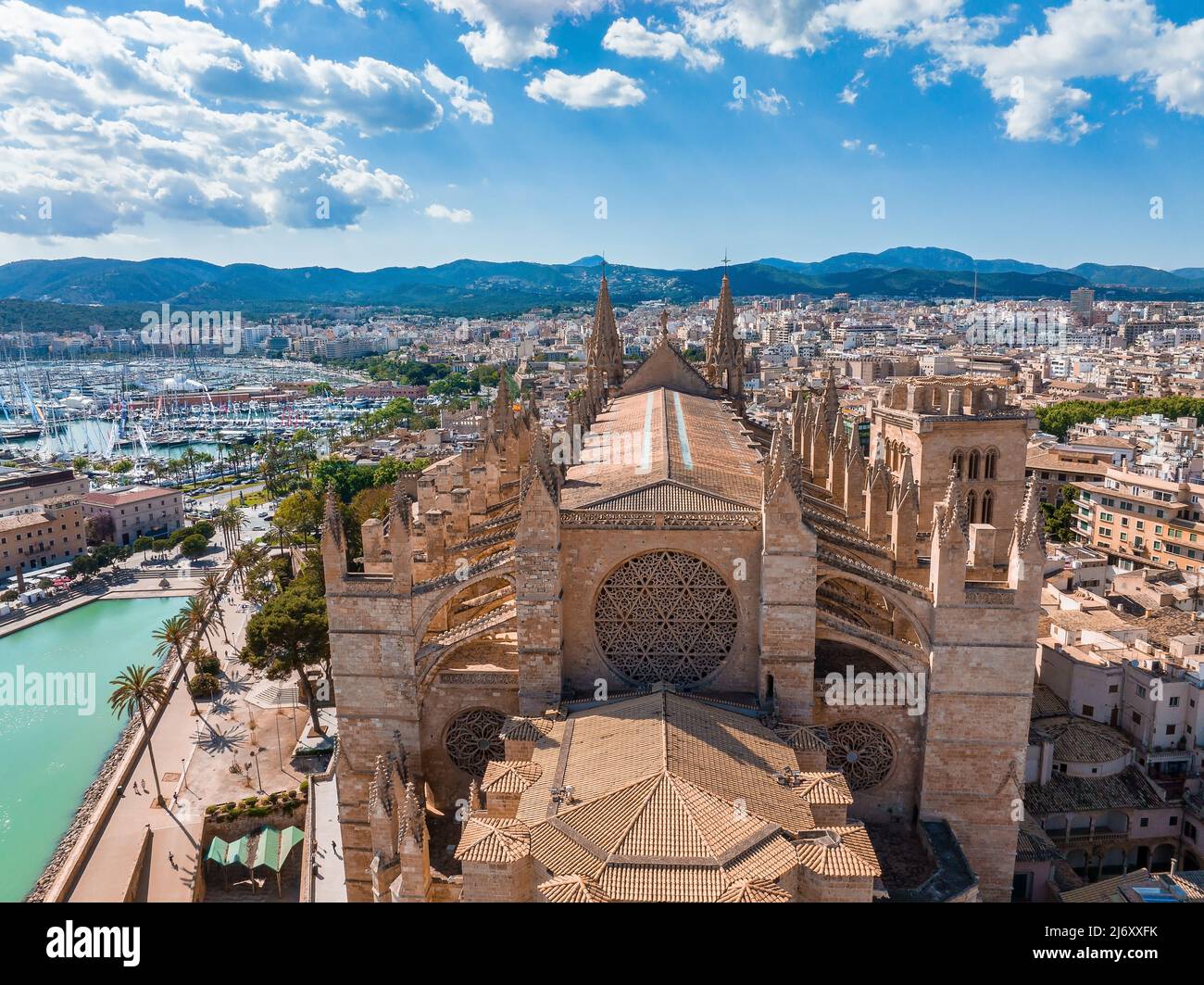 Gothic medieval cathedral of Palma de Mallorca in Spain Stock Photo - Alamy