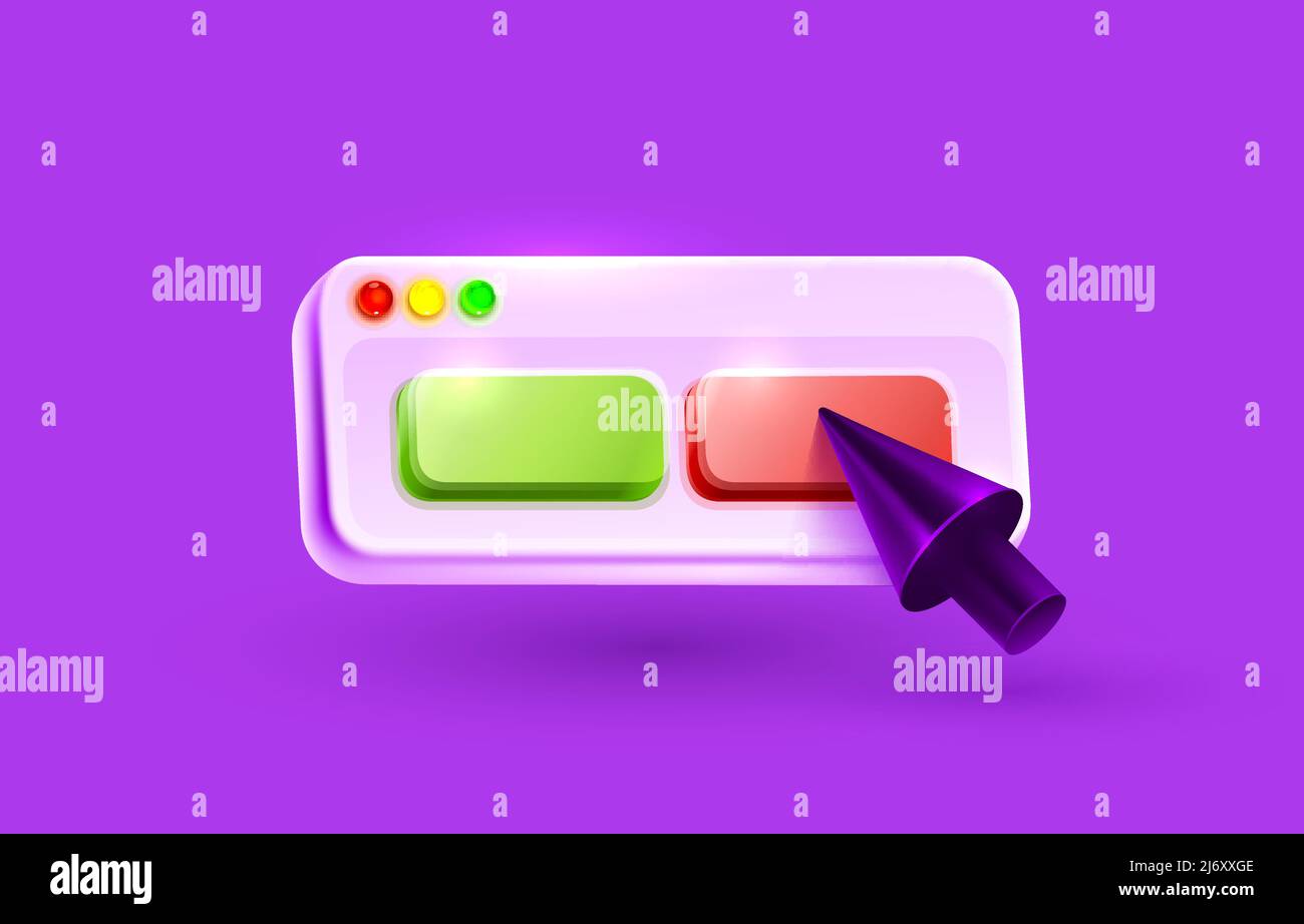 Confirmation window, make a choice, press a button. Vector illustration ...