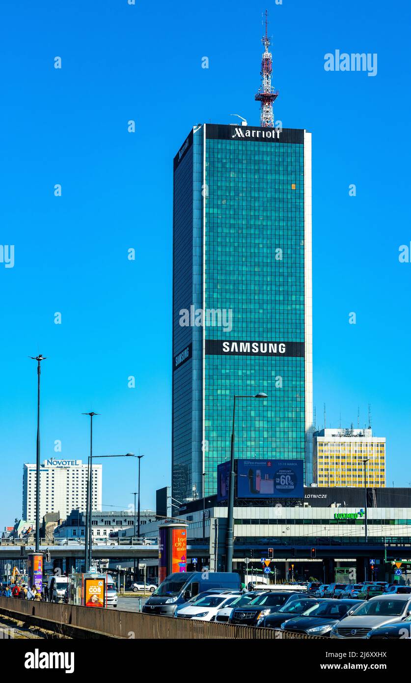 Warsaw, Poland - March 18, 2022: Marriott hotel and LIM Center mixed ...