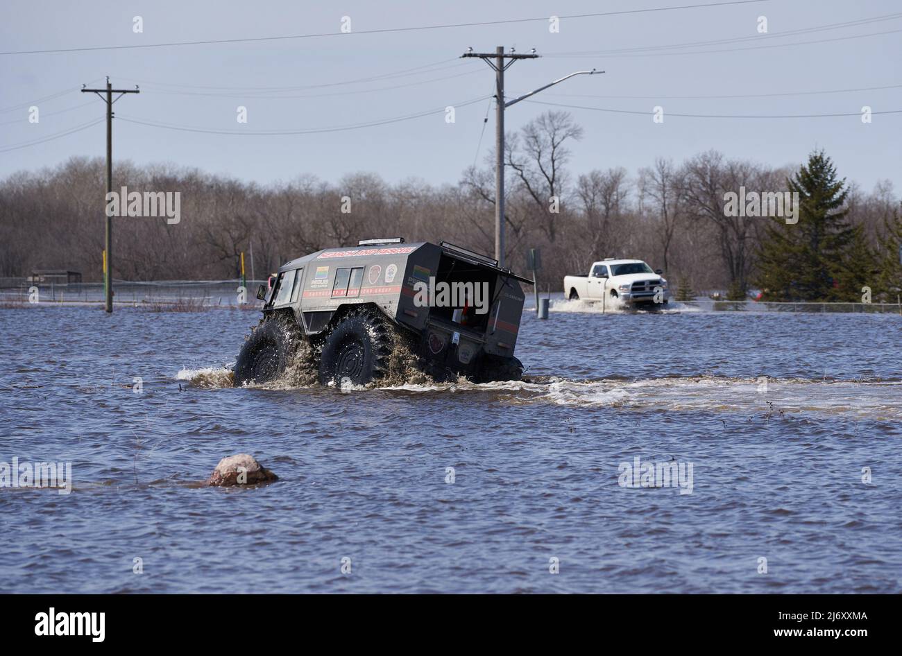 The Peguis First Nation Search and Rescue vehicle heads out to help ...